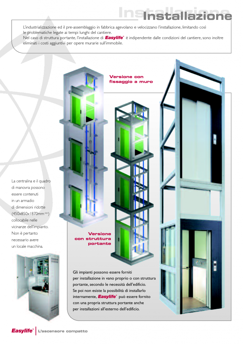Catalog, brosura Ascensoare pe structura metalica autoportanta Easylife DALDOSS Ascensoare pe ...