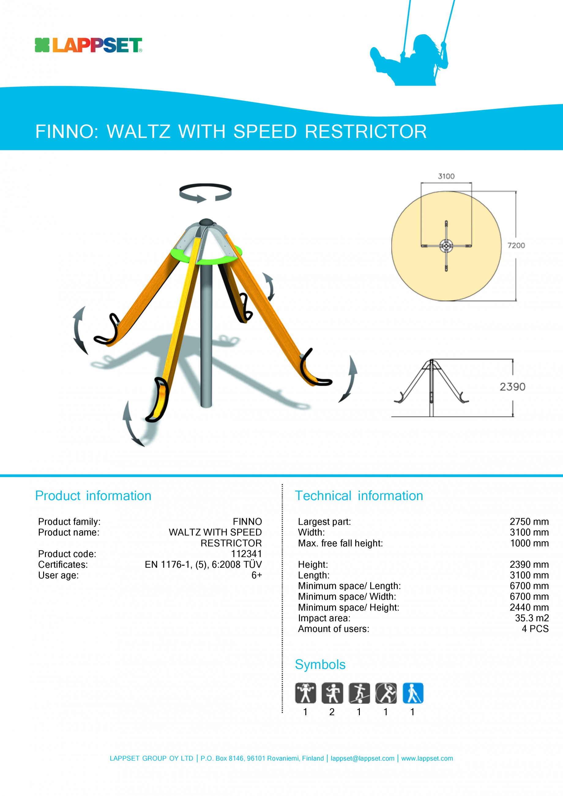 Echipament de joaca pentru copii - WALTZ WITH SPEED RESTRICTOR 112341 ...