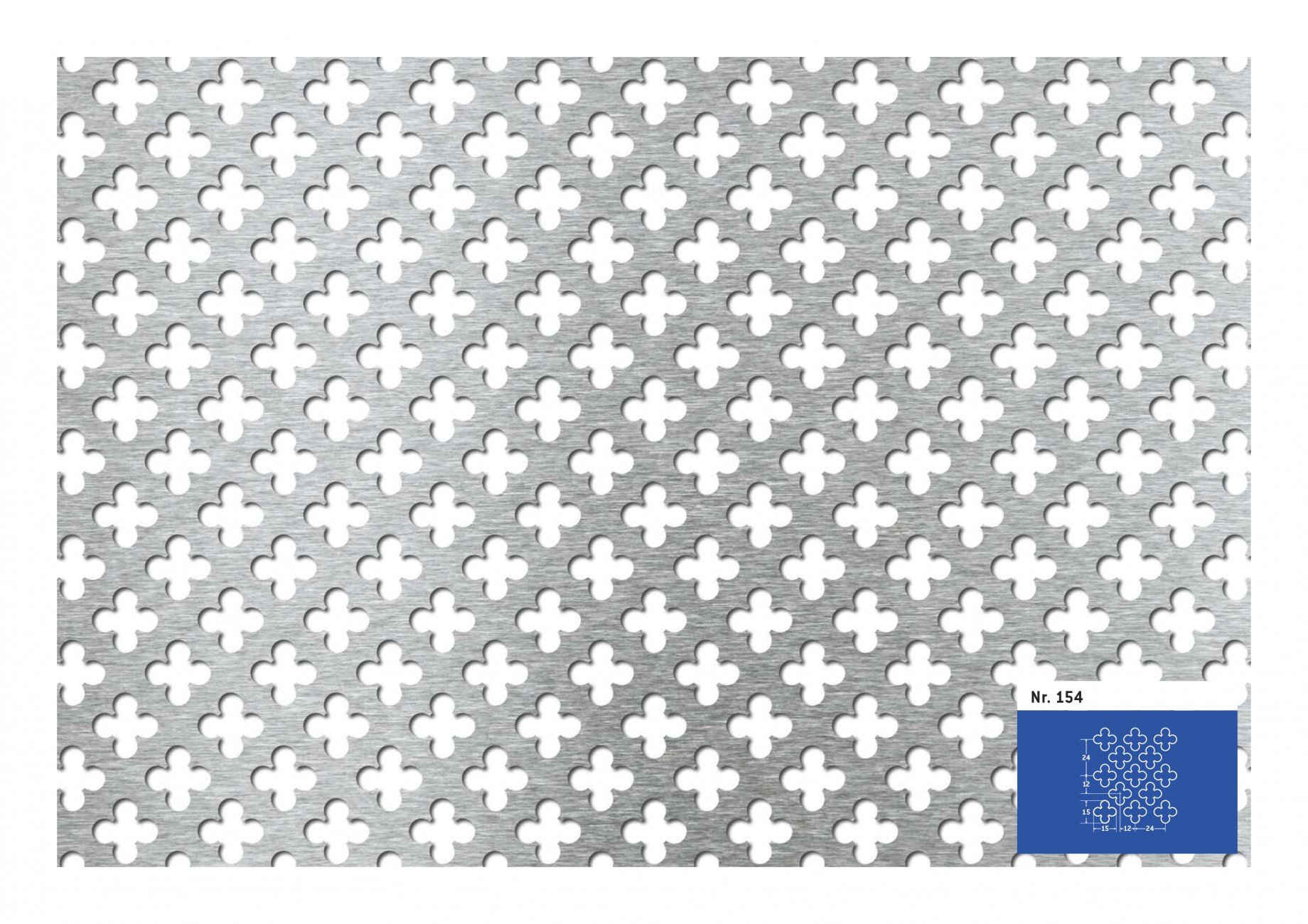 Tabla perforata - Perforatii decorative STANTOBANAT Nr.154 Fisa tehnica