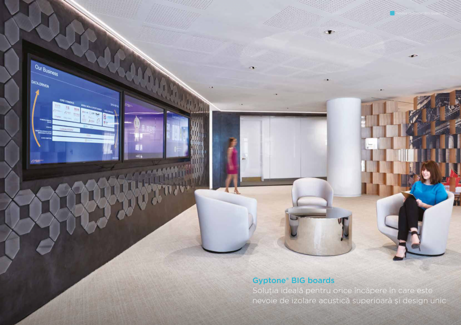 Panouri acustice Saint-Gobain Rigips GYPTONE® BIG™ Catalog, brosura Romana
