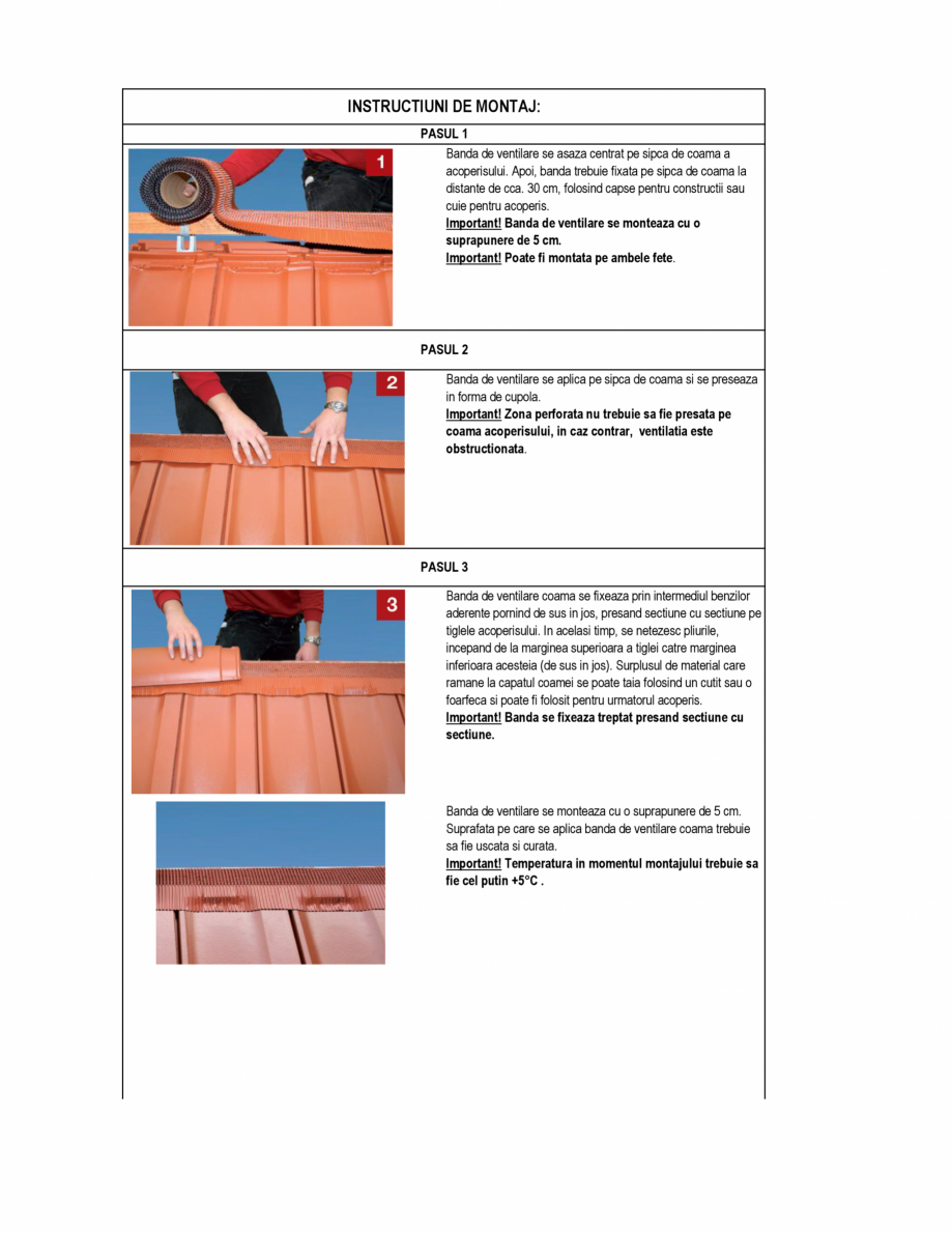 Fisa tehnica banda de ventilare coama_ 320 mm_Pb TONDACH Banda ...