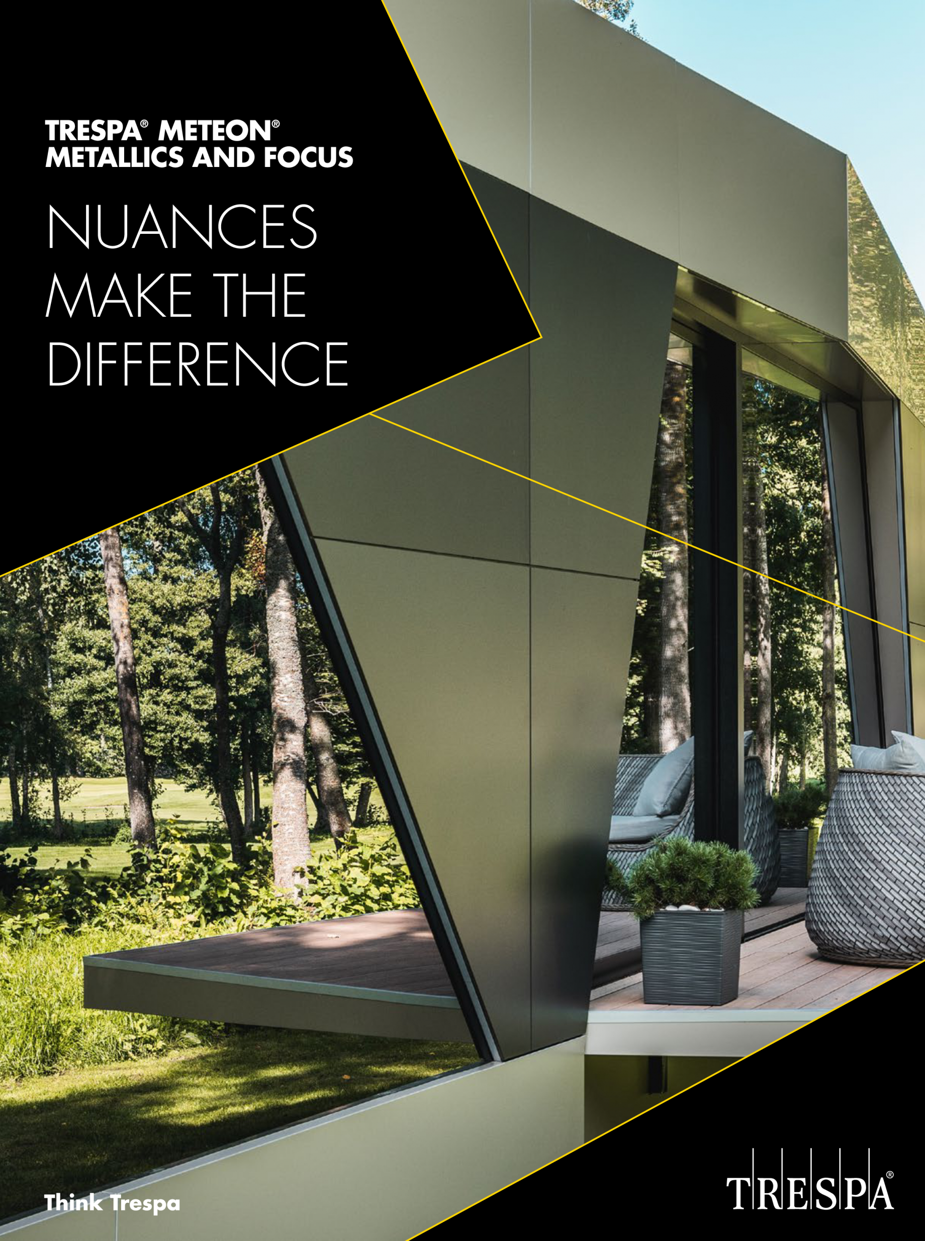 Catalog Trespa® Meteon® Metallics and Focus TRESPA Catalog, brosura Engleza