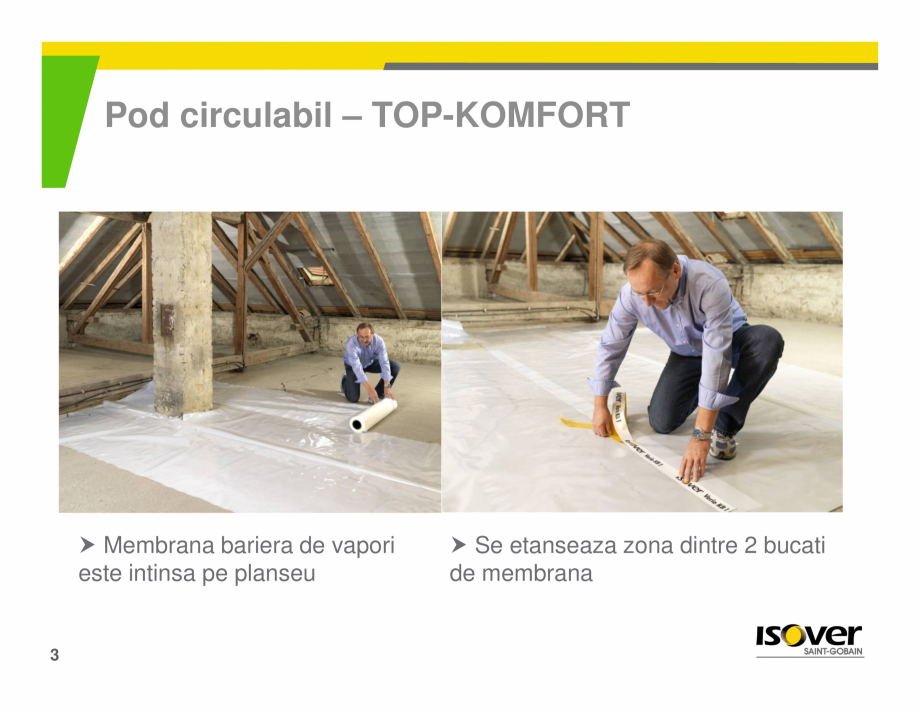 Solutia ISOVER TOP-KOMFORT pentru termoizolare poduri circulabile ...