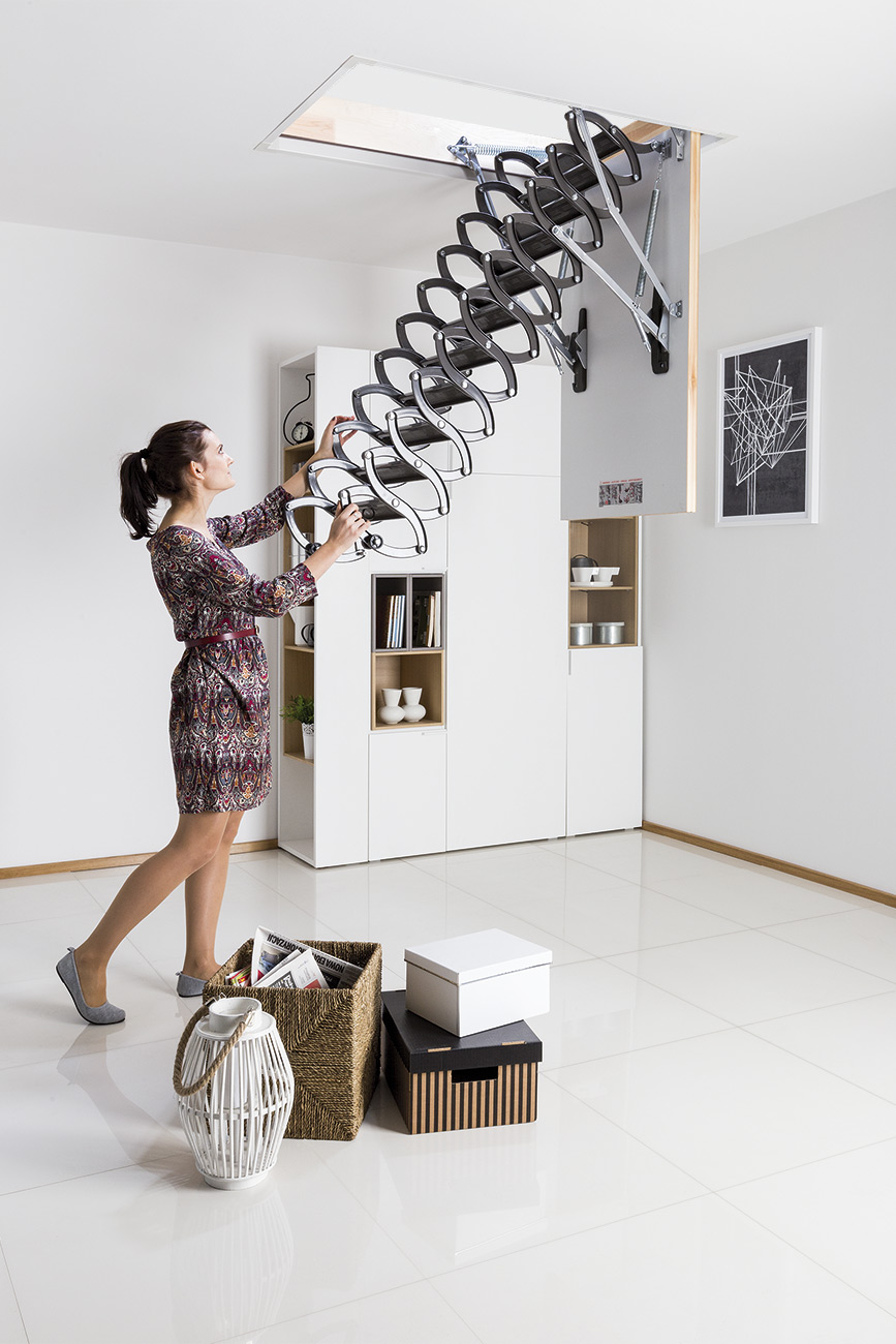 Poze, imagini Scari modulare pliabile din lemn, pentru acces la pod FAKRO