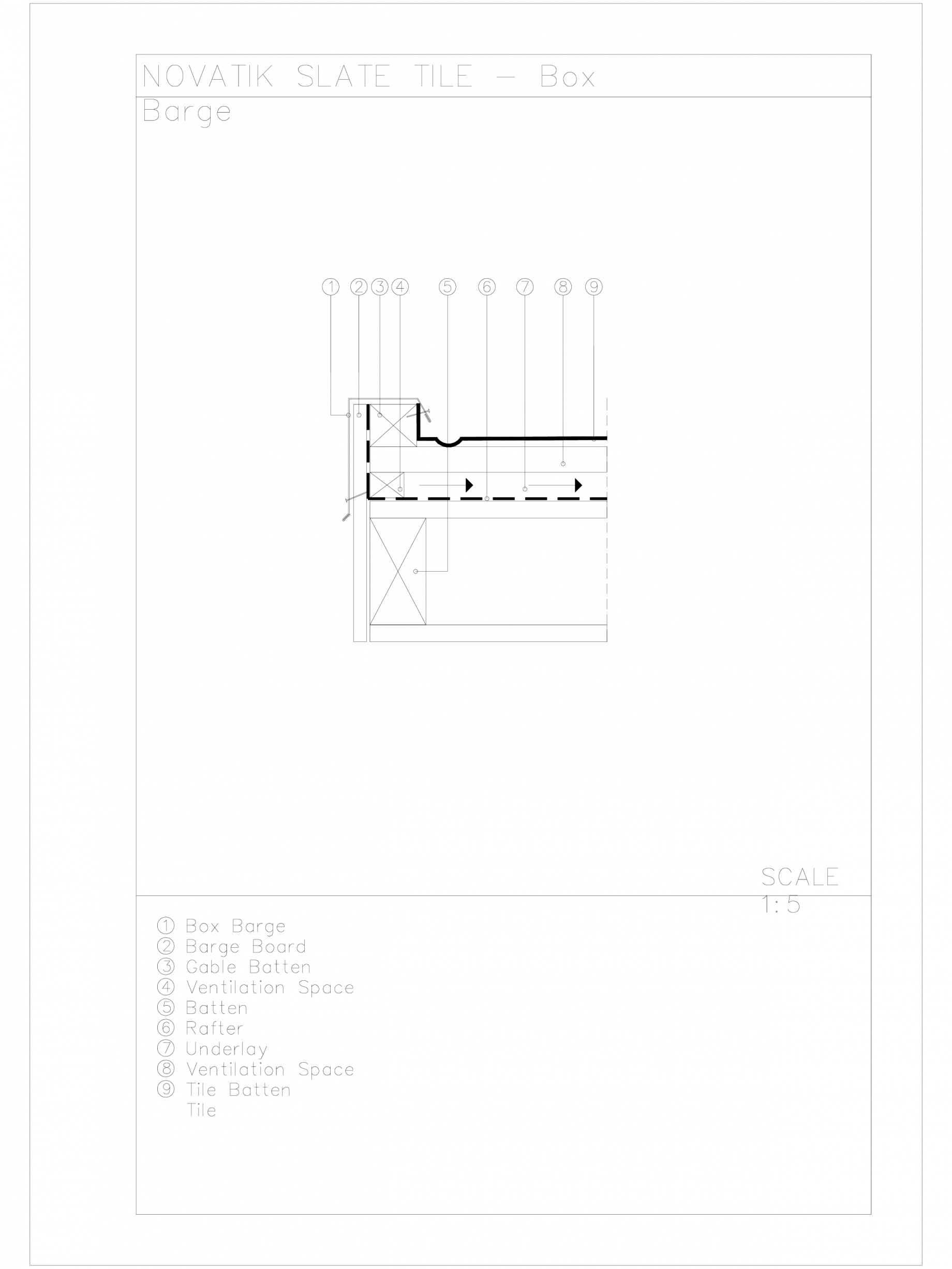 CAD-DWG Novatik Slate Tile _ 02 Box Barge NOVATIK | METAL Detaliu de produs
