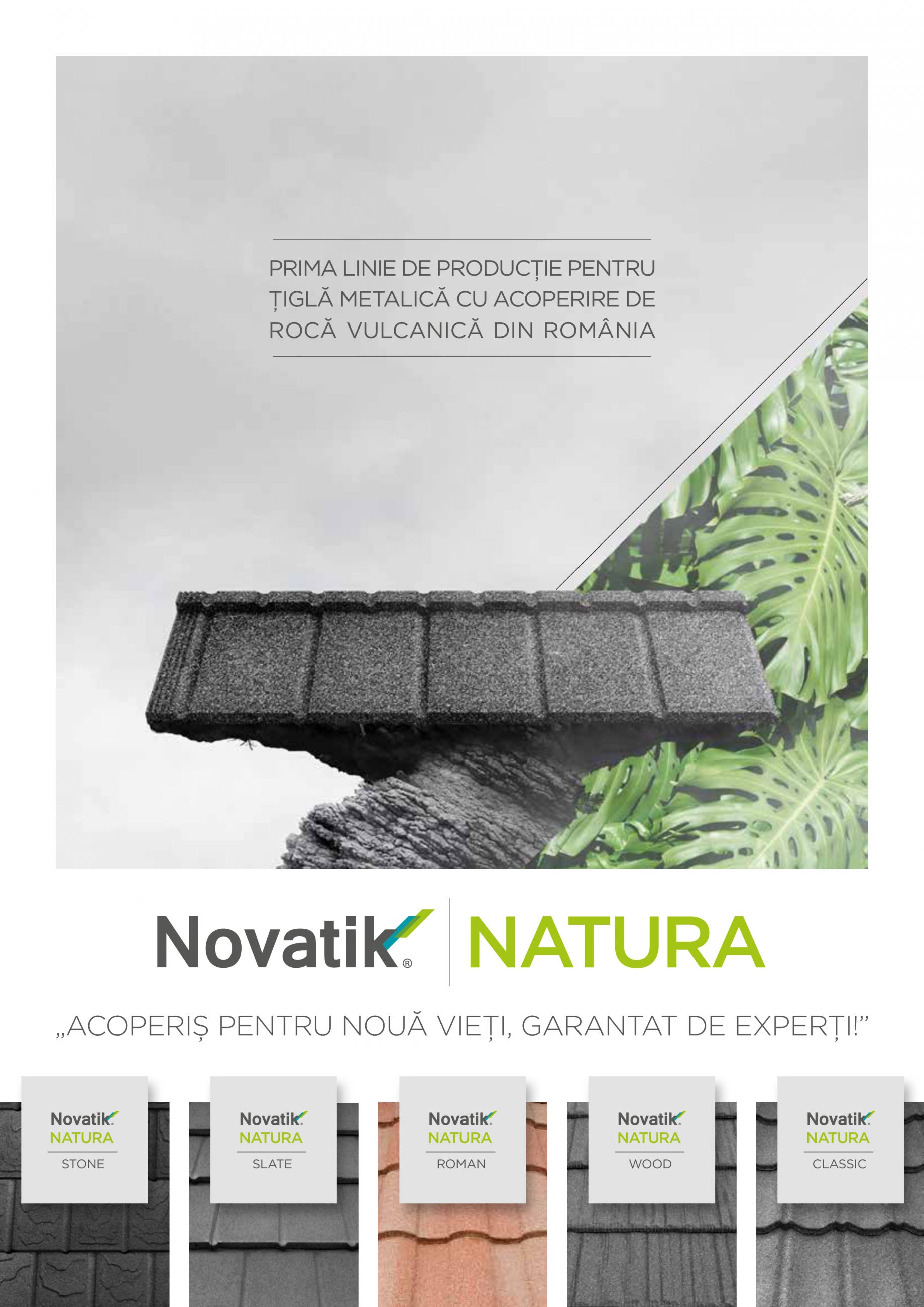 Ţiglă metalică cu acoperire de rocă vulcanică Novatik NATURA CLASSIC ...