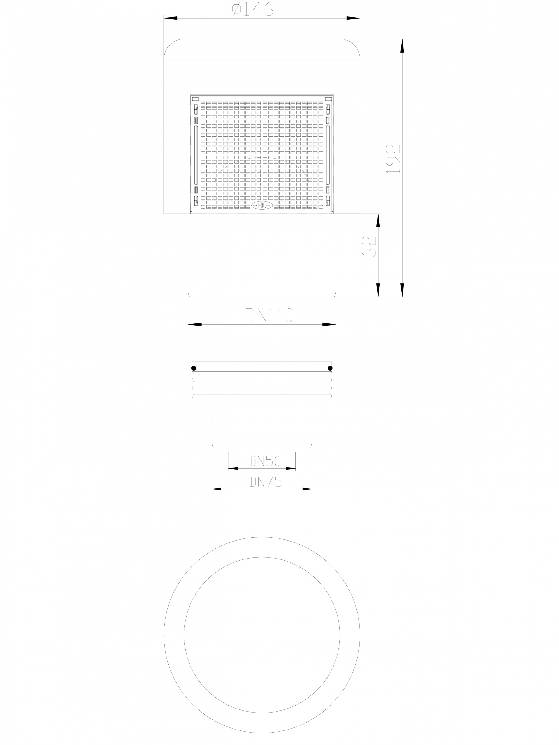 CAD-DXF Aerator cu membrana pentru ventilarea sistemelor de canalizari ...