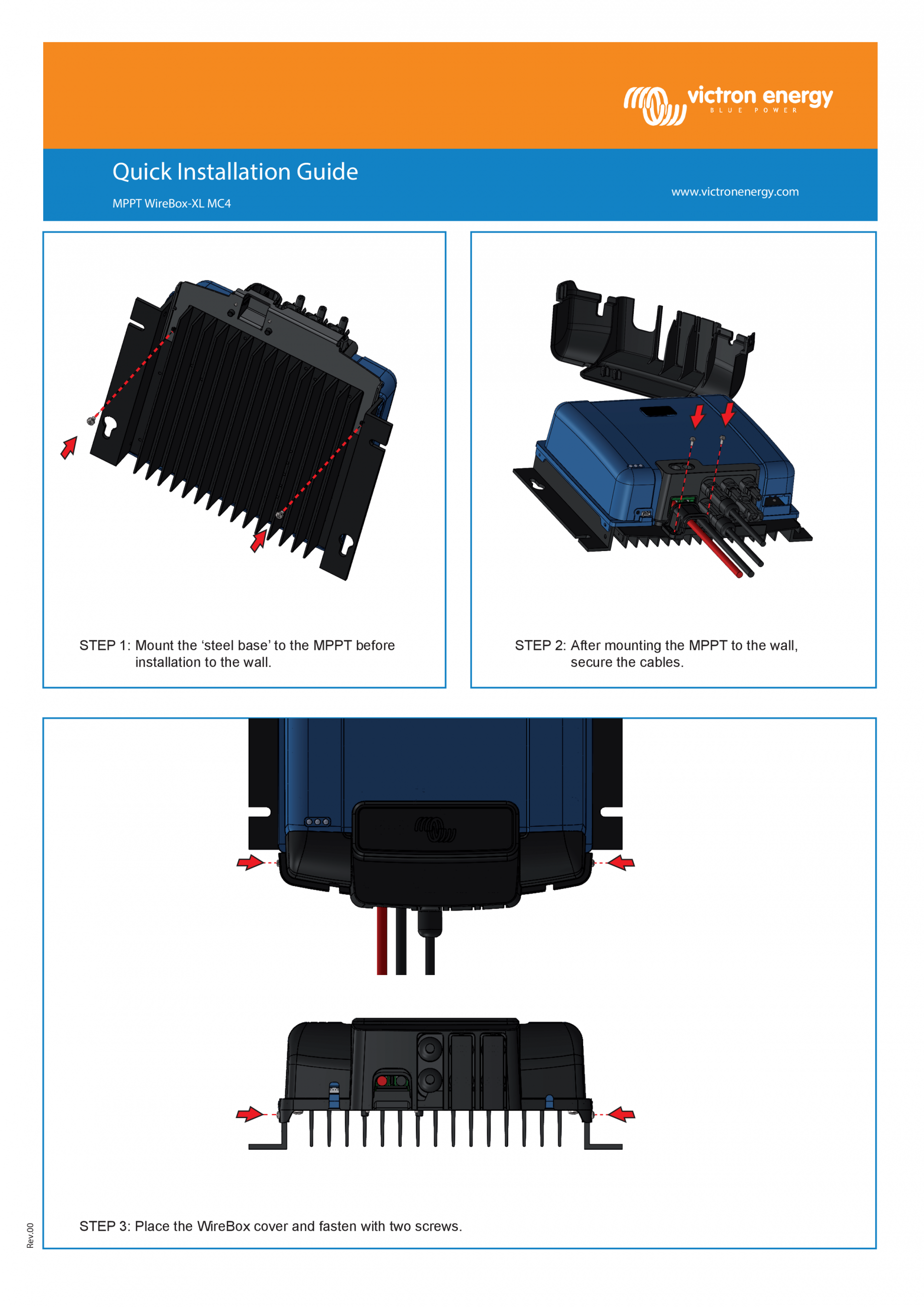 Ghid de instalare rapida pentru accesorii panouri fotovoltaice - MPPT-Wire-Box-XL-MC4 Victron ...