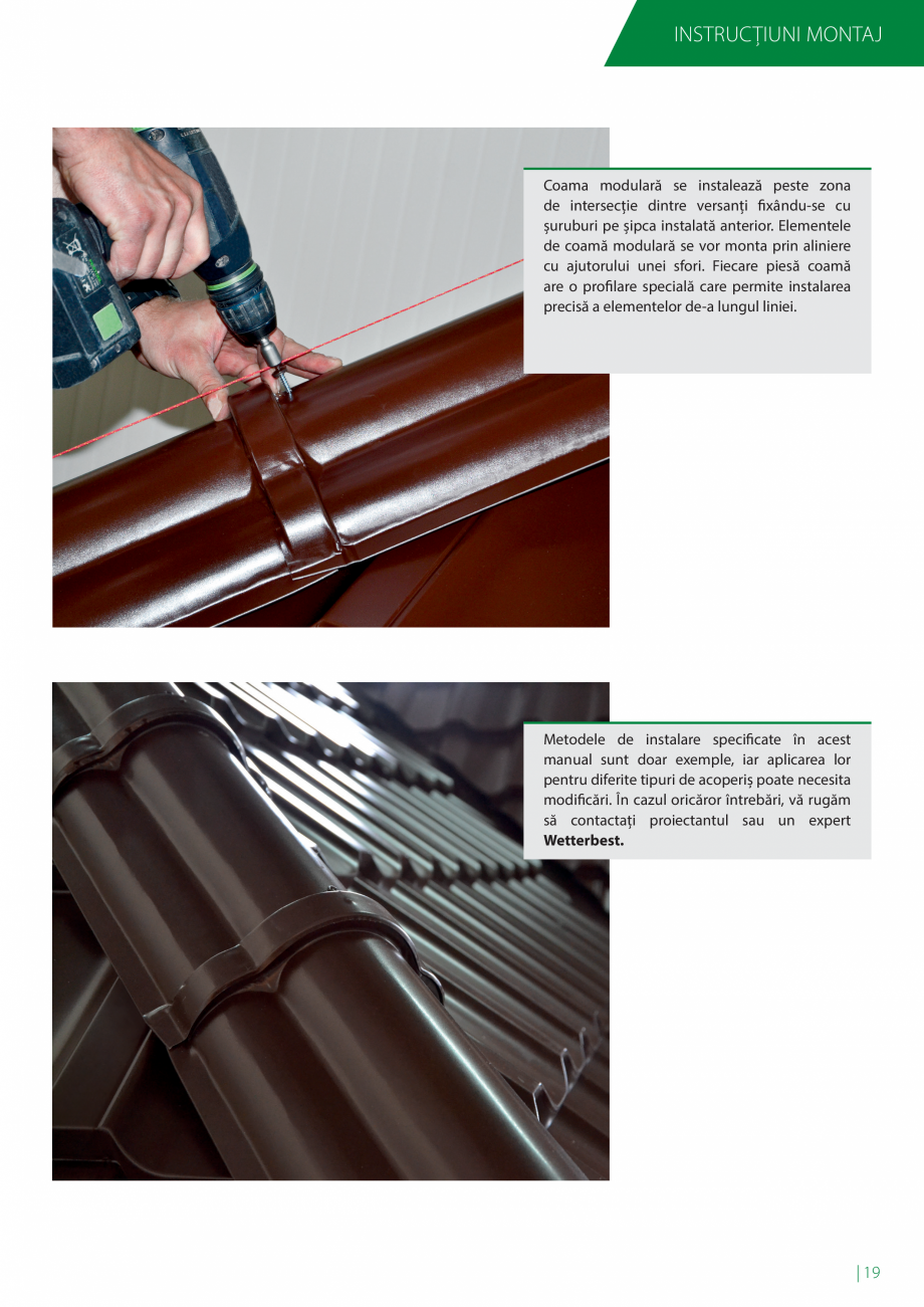 Ghid montaj tigla metalica modulara Wetterbest Panorama Instructiuni ...
