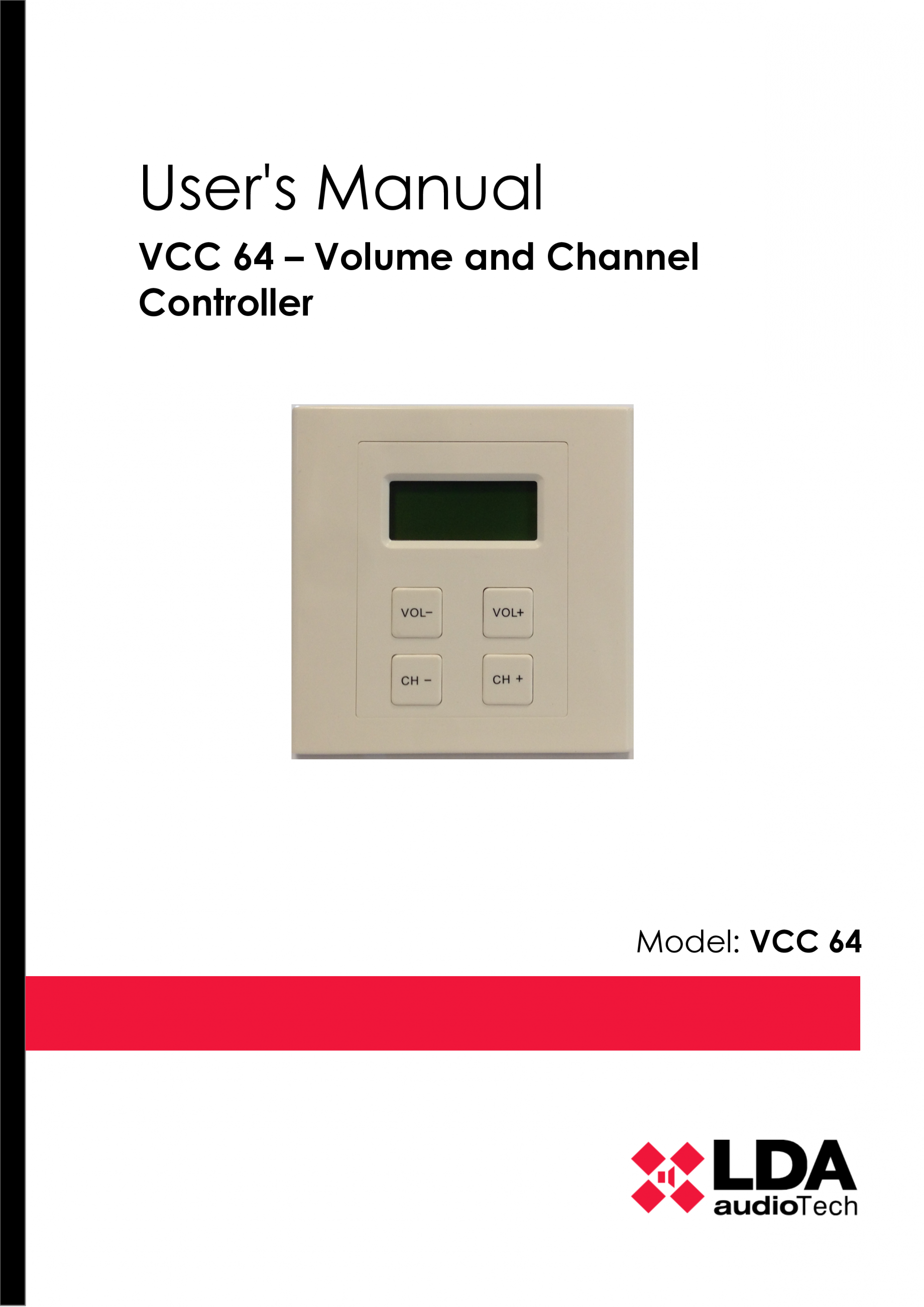 Manualul utilizatorului - Panou de control de perete pentru sistemul PA/VA NEO LDA Audio Tech ...
