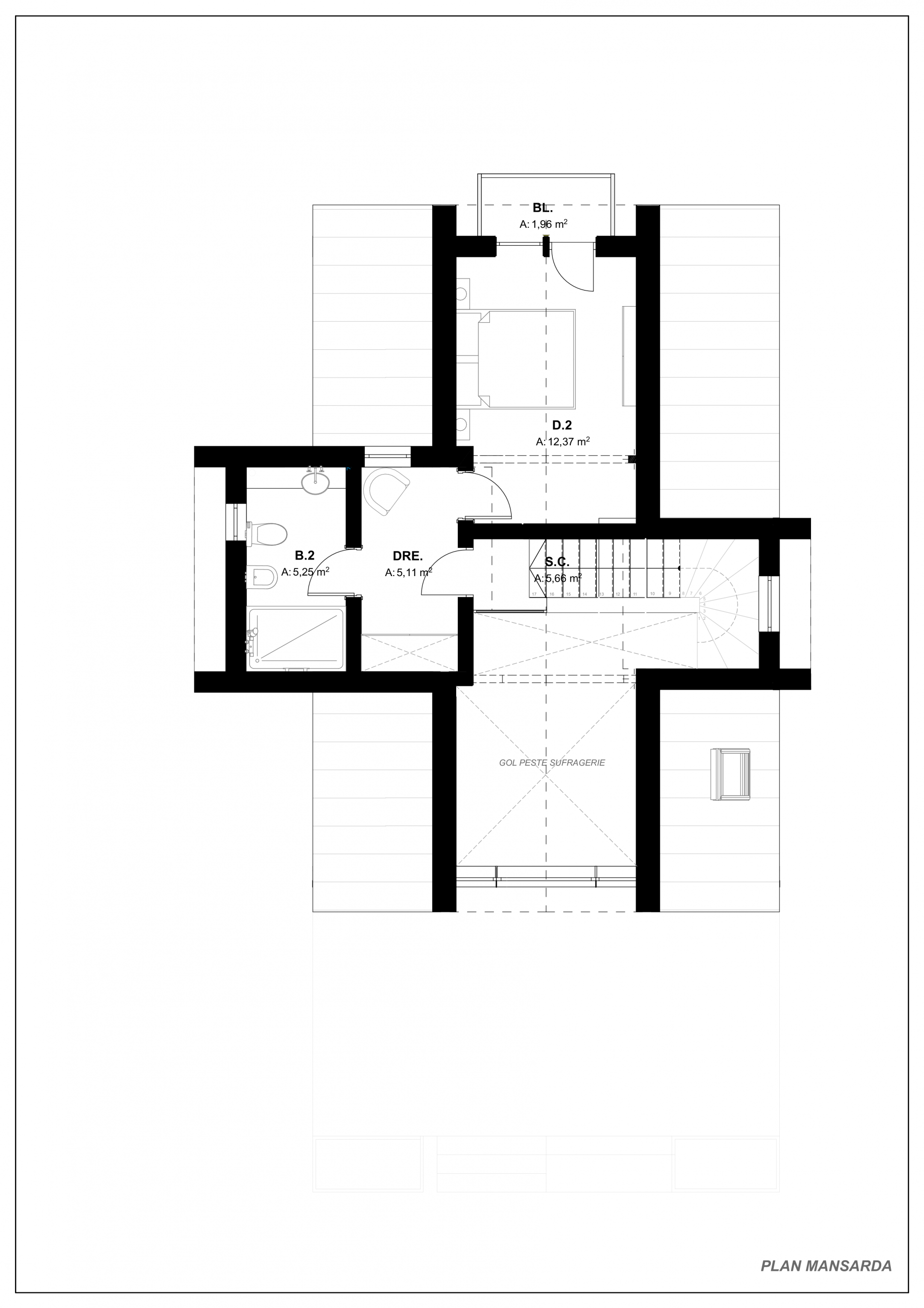 CAD-PDF Concept AMBIOSIS SERENITY - PLAN MANSARDA AMBIOSIS Proiect CAD