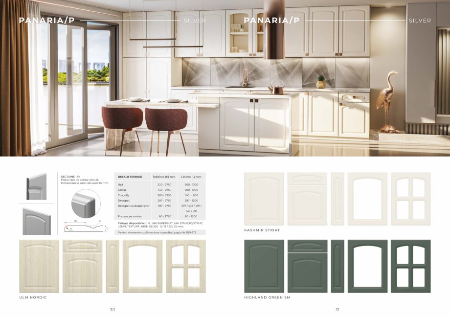 Fronturi din MDF pentru mobilier REGENCY FRONT BRONZE, SILVER, GOLD ...