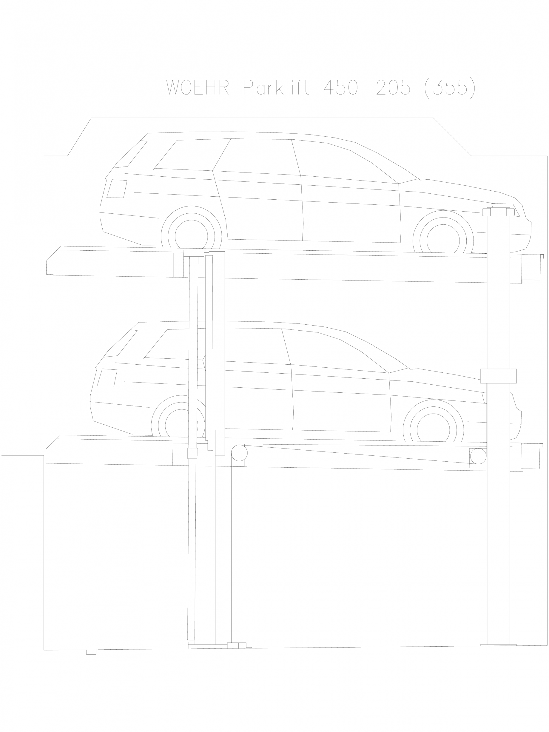 CAD-DXF Parklift 450-205-355 WÖHR Detaliu de produs