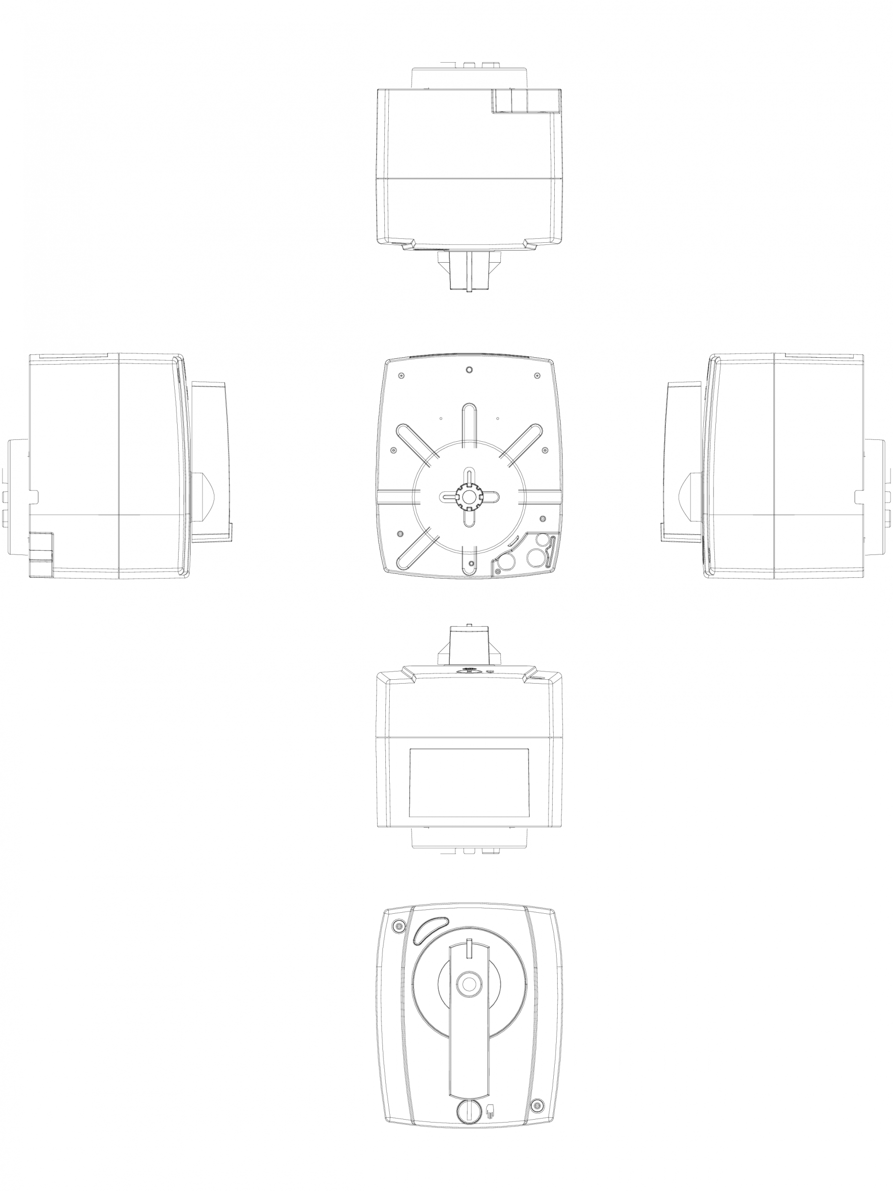 CAD-DWG 2D CAD - Servomotor electric rotativ DANFOSS Detaliu de produs ...