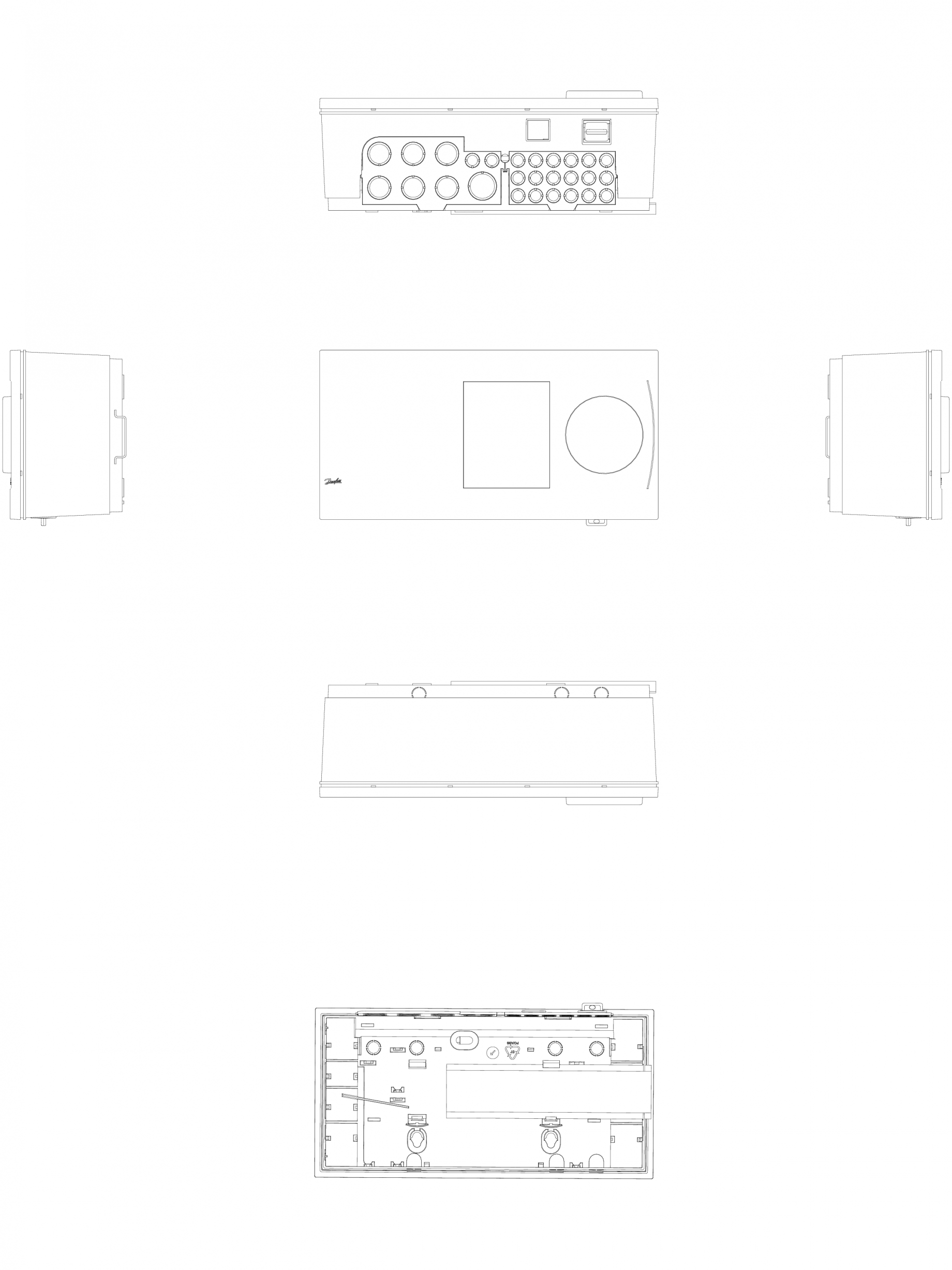 CAD-DWG 2D CAD - Regulator electronic de temperatura DANFOSS Detaliu de ...