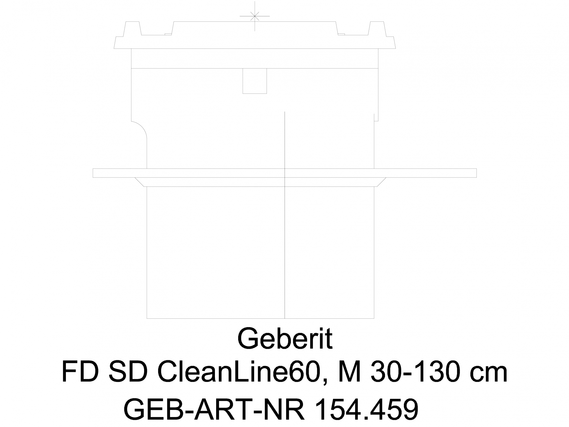 CAD-DWG Rigola pentru dus Geberit CleanLine60, pentru pardoseli subtiri ...