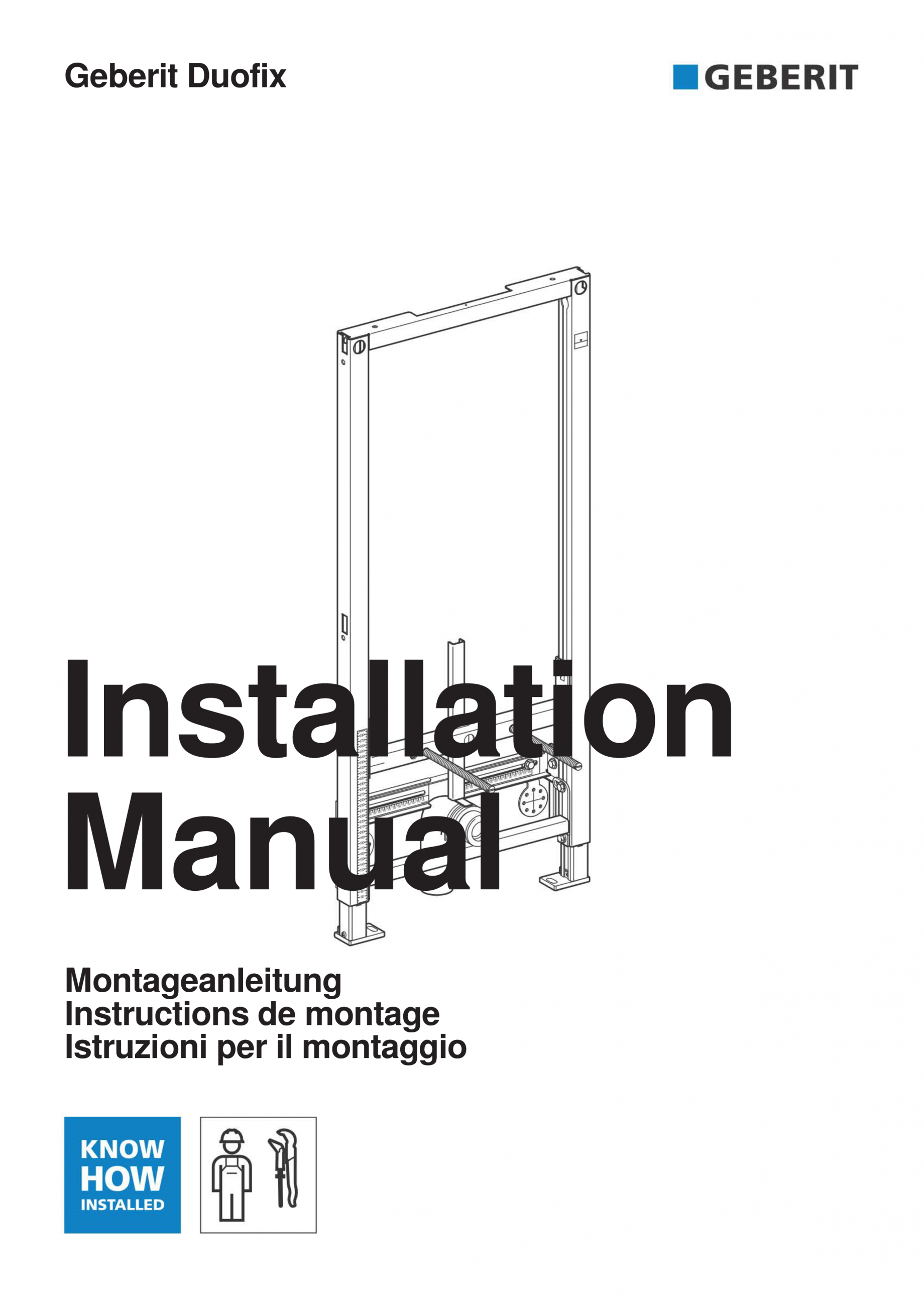 Instructiuni de instalare pentru Geberit Duofix pentru bideu GEBERIT ...