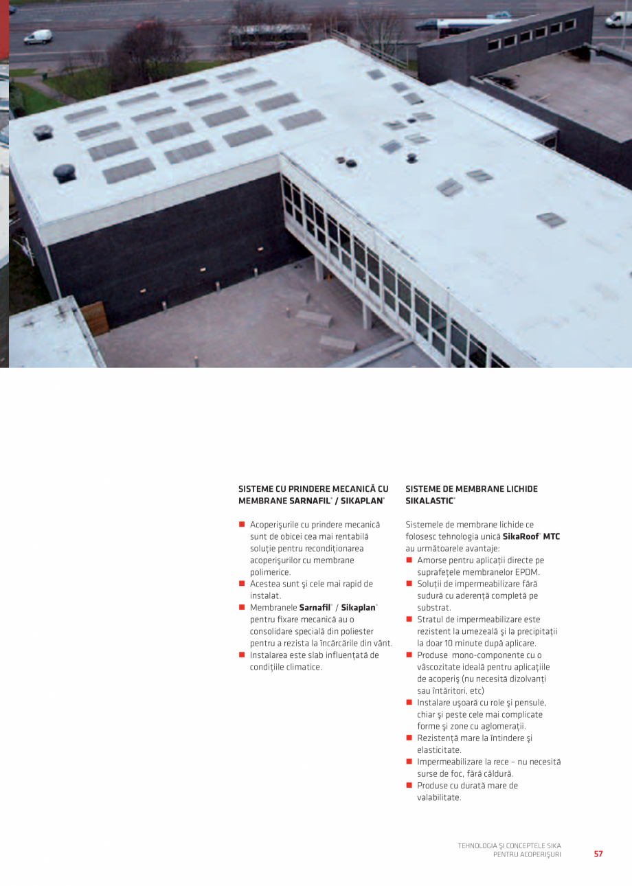 Catalog, brosura Tehnologia si conceptele Sika pentru acoperisuri Sika ...