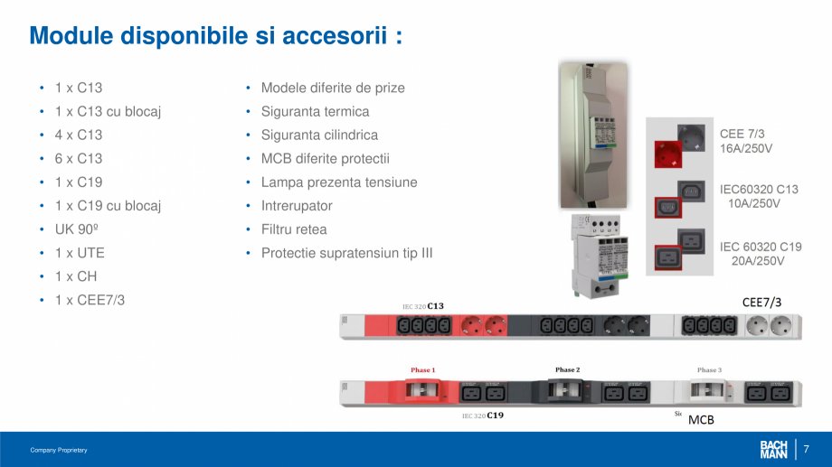 Unitati de distributie inteligenta a energiei BACHMANN PDU Basic ...