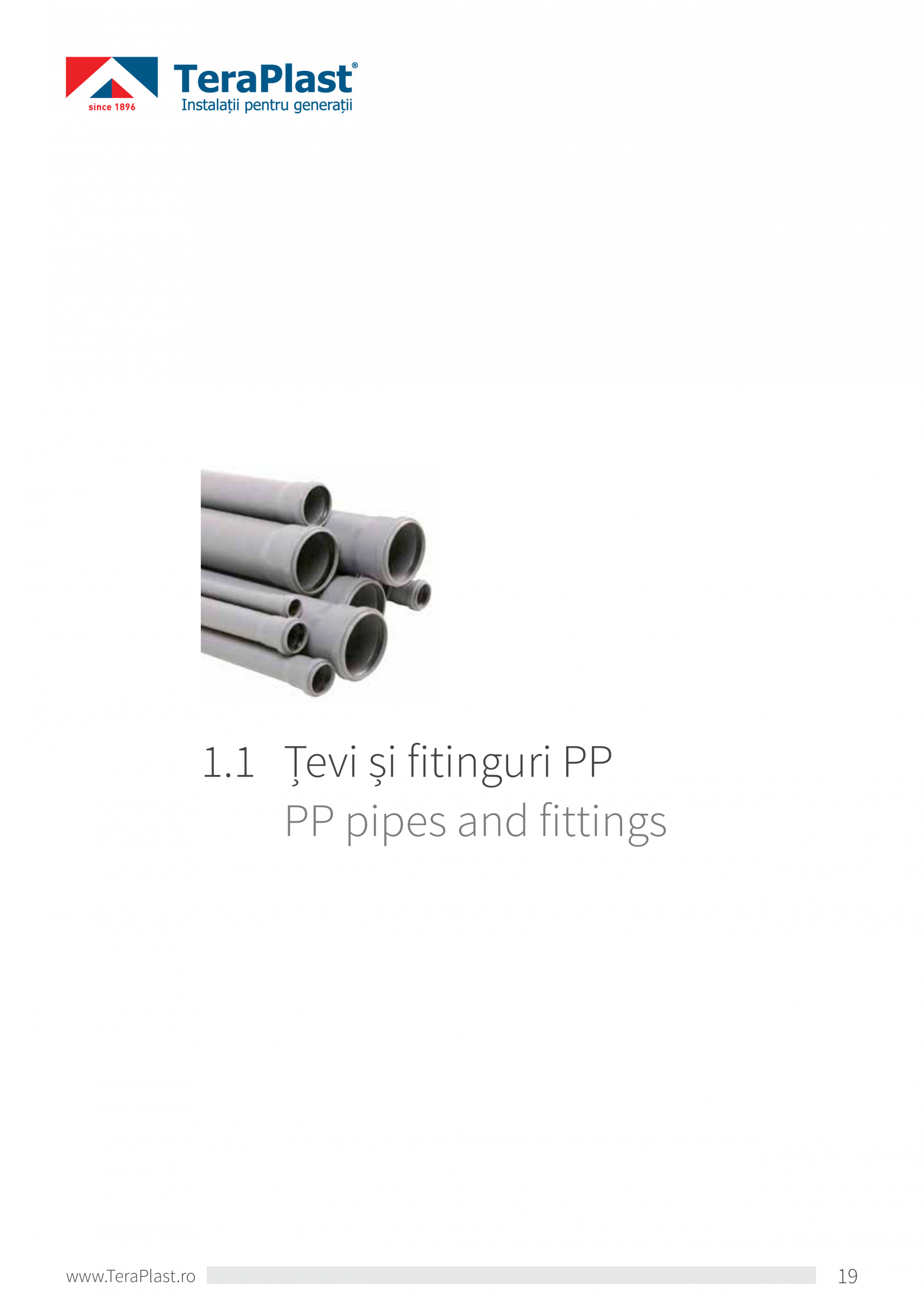 Tevi si fitinguri din PP pentru canalizari interioare TeraPlast Catalog ...