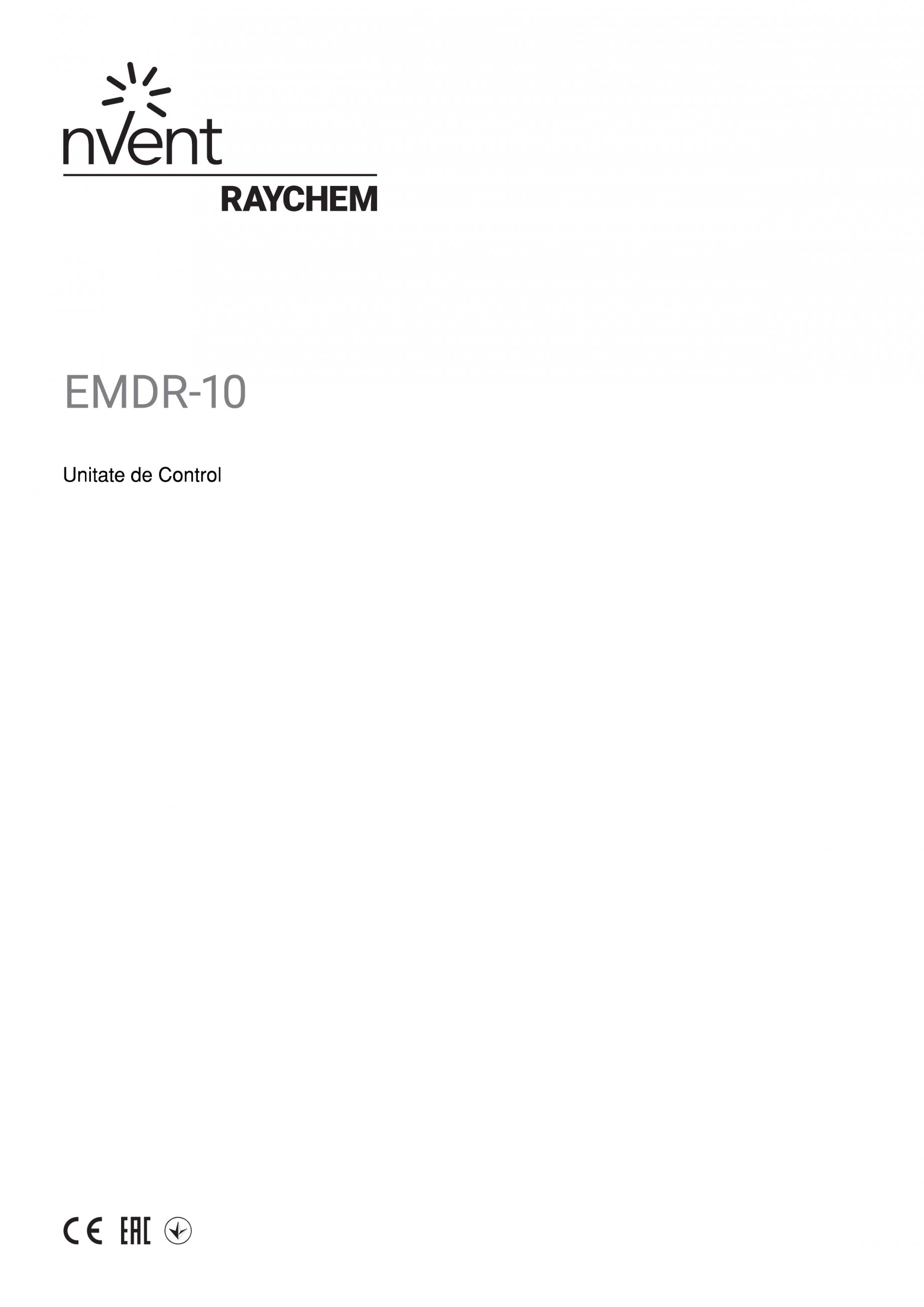 Unitate de comanda pentru controlul incalzirii jgheaburilor RAYCHEM EMDR-10 Fisa tehnica Romana