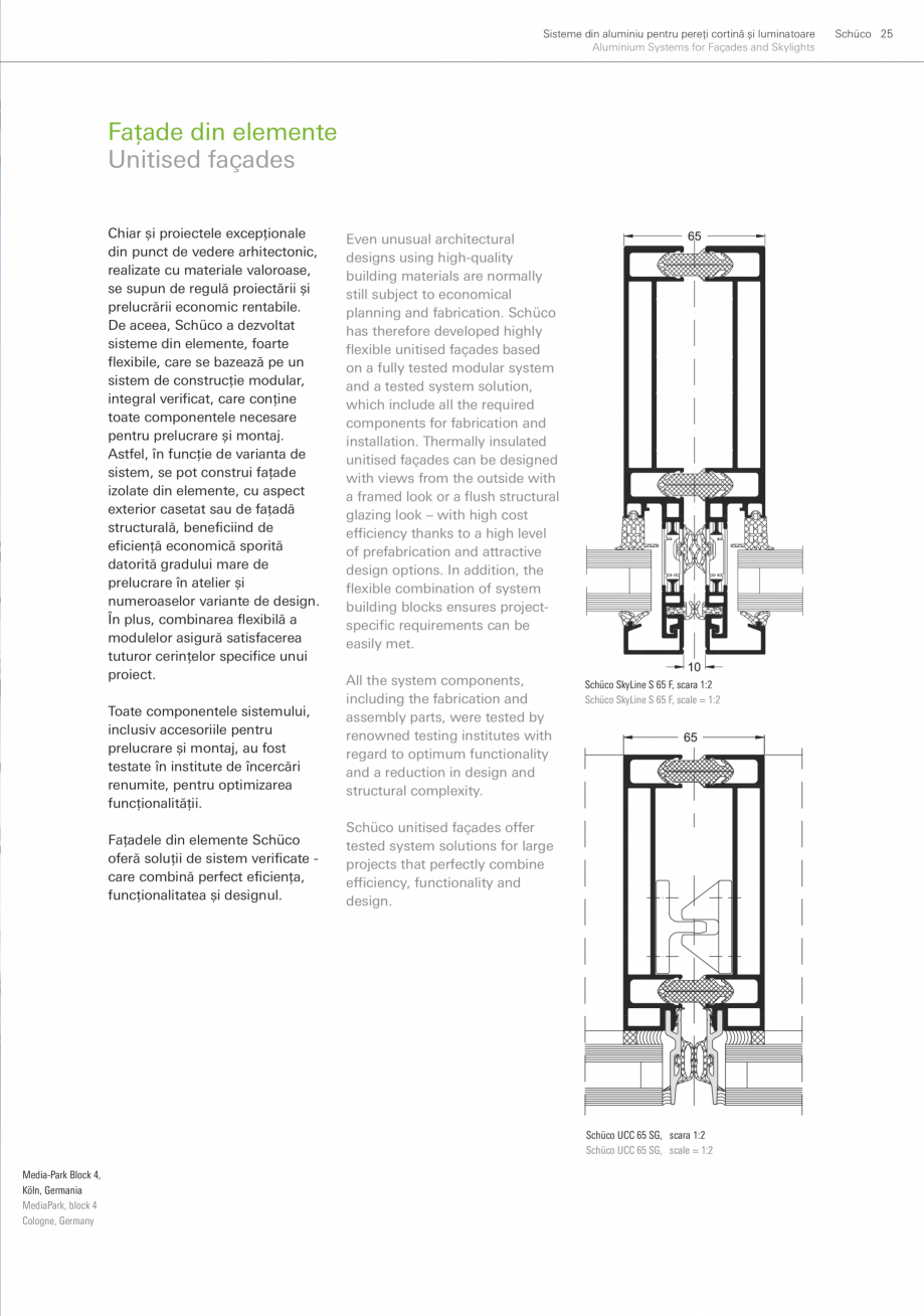 Sisteme din aluminiu pentru pereti cortina SCHUCO UCC 65 SG Fisa ...