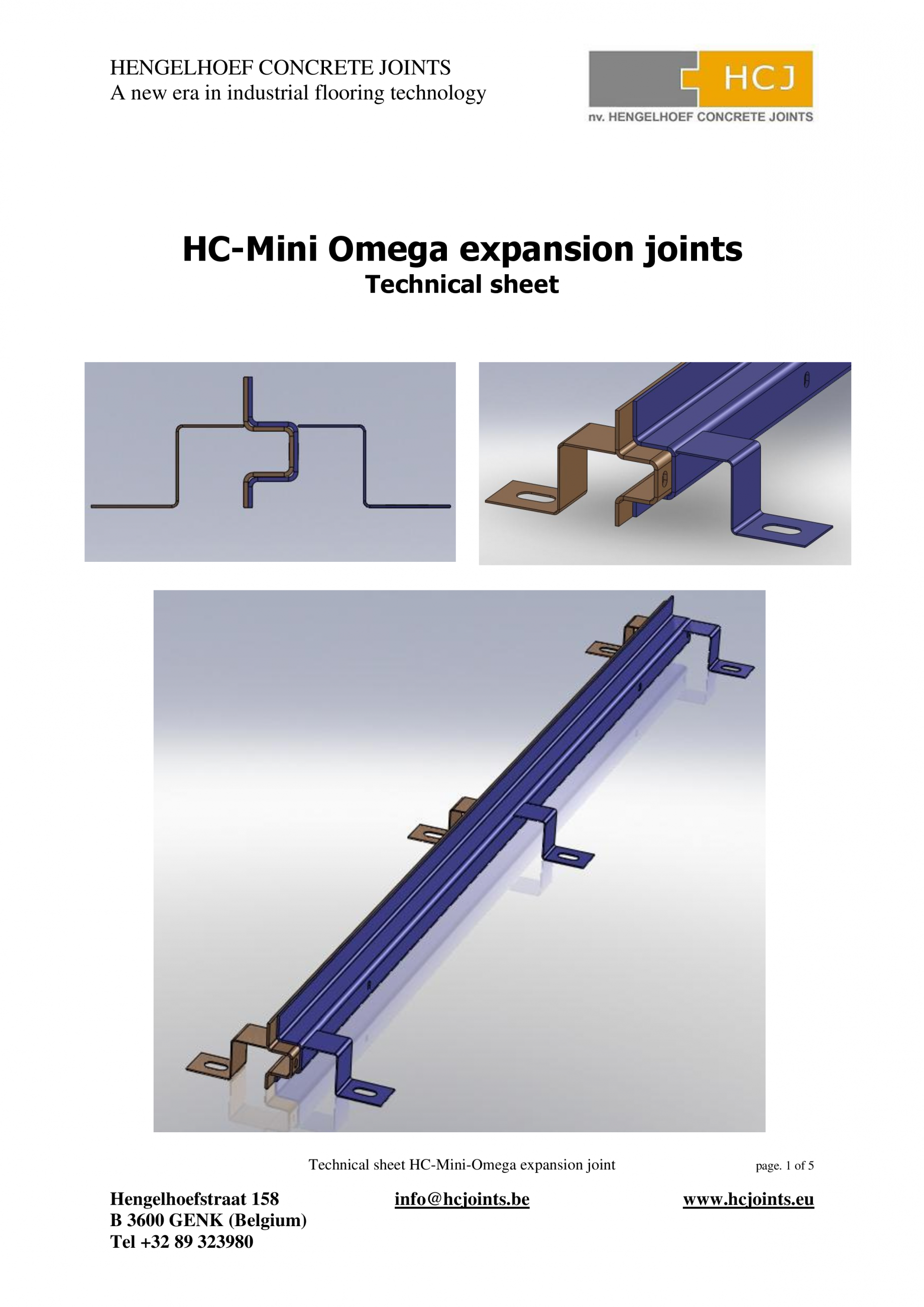 Profile de dilatatie pentru pardoseli din beton HCJ HC Mini Omega Fisa ...