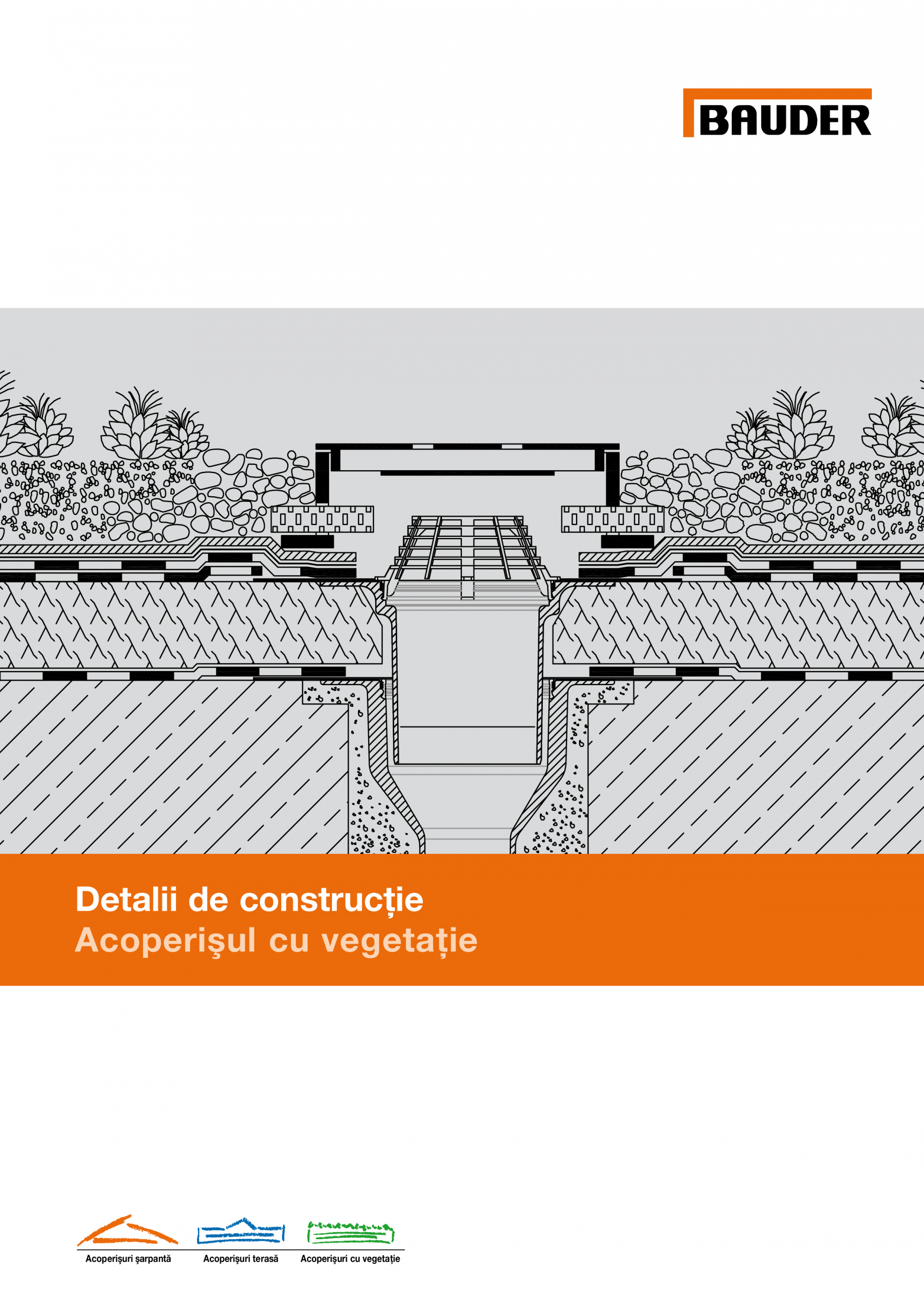 CAD-PDF Bauder - detalii executie acoperis verde BAUDER Detaliu de montaj