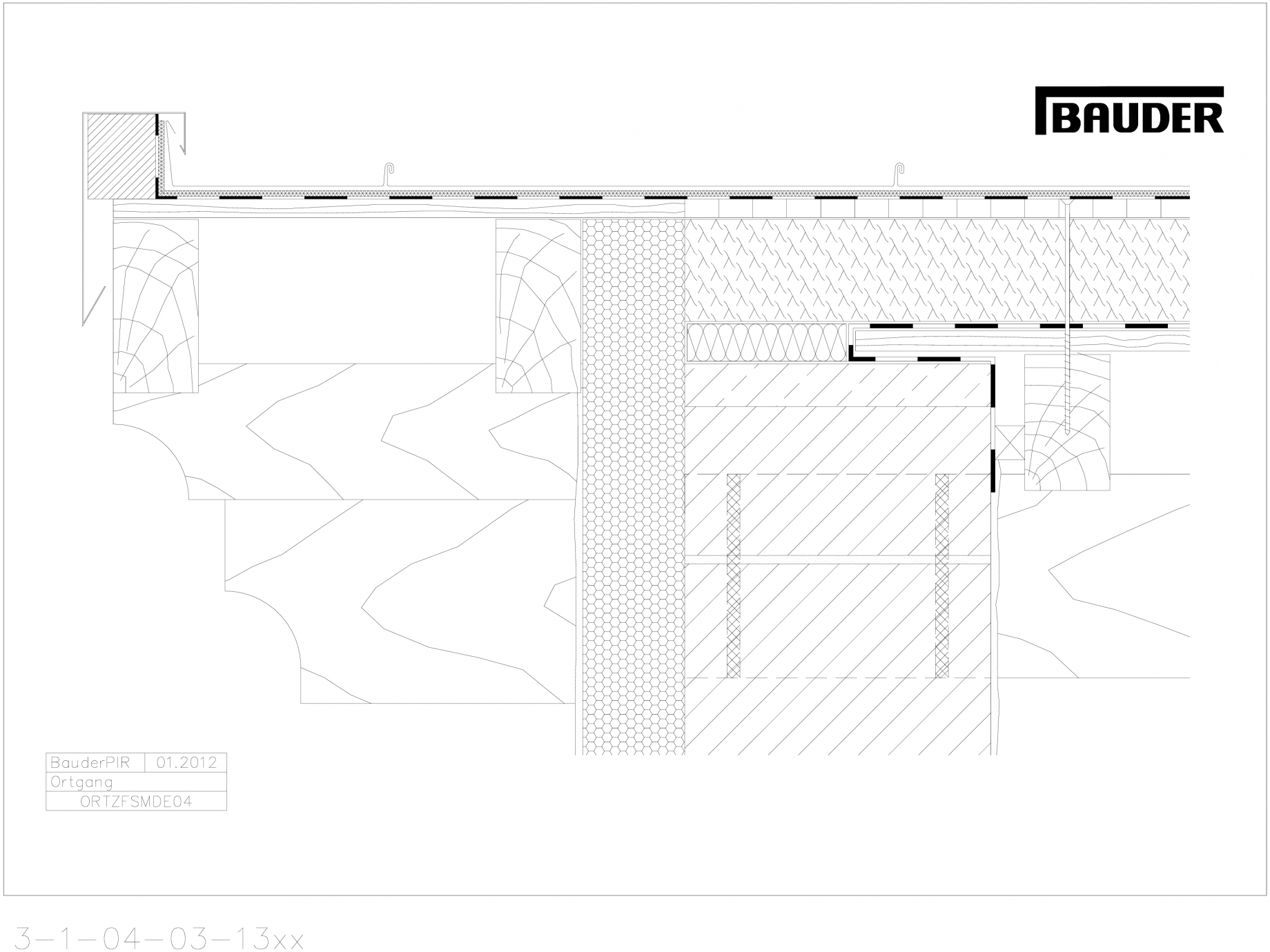 CAD-DXF Bauder - Acoperis metalic - Detaliu pazie ORTZFSMDE04 BAUDER ...