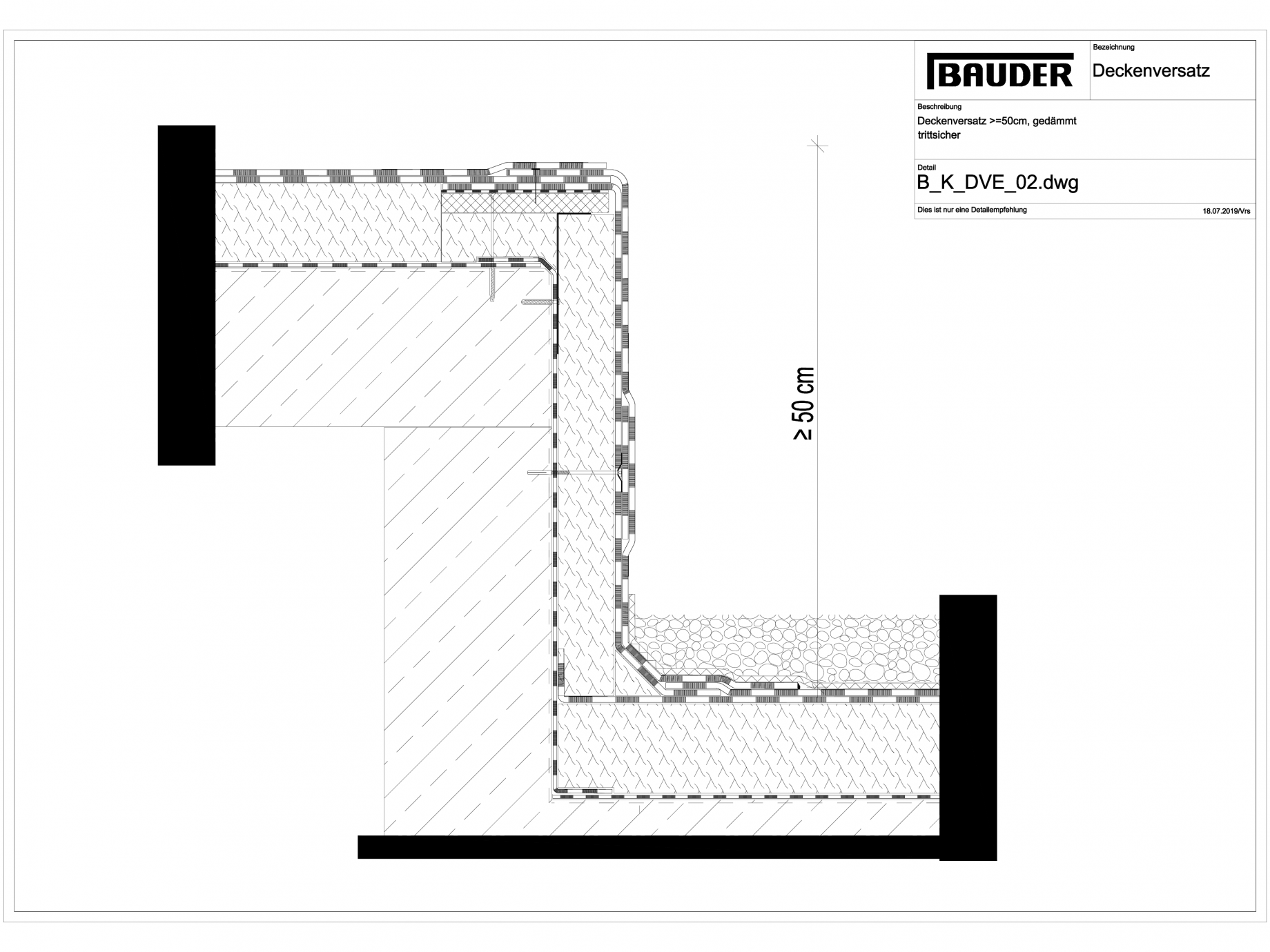 CAD-DXF Bauder - Detaliu diferenta de nivel - B_K_DVE_02 BAUDER Detaliu ...