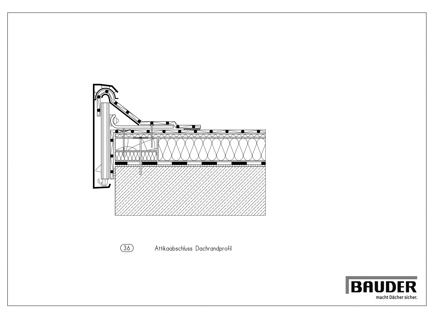 CAD-PDF Bauder - Detaliu - Inchidere atic - 3_6_(0908) BAUDER Detaliu ...