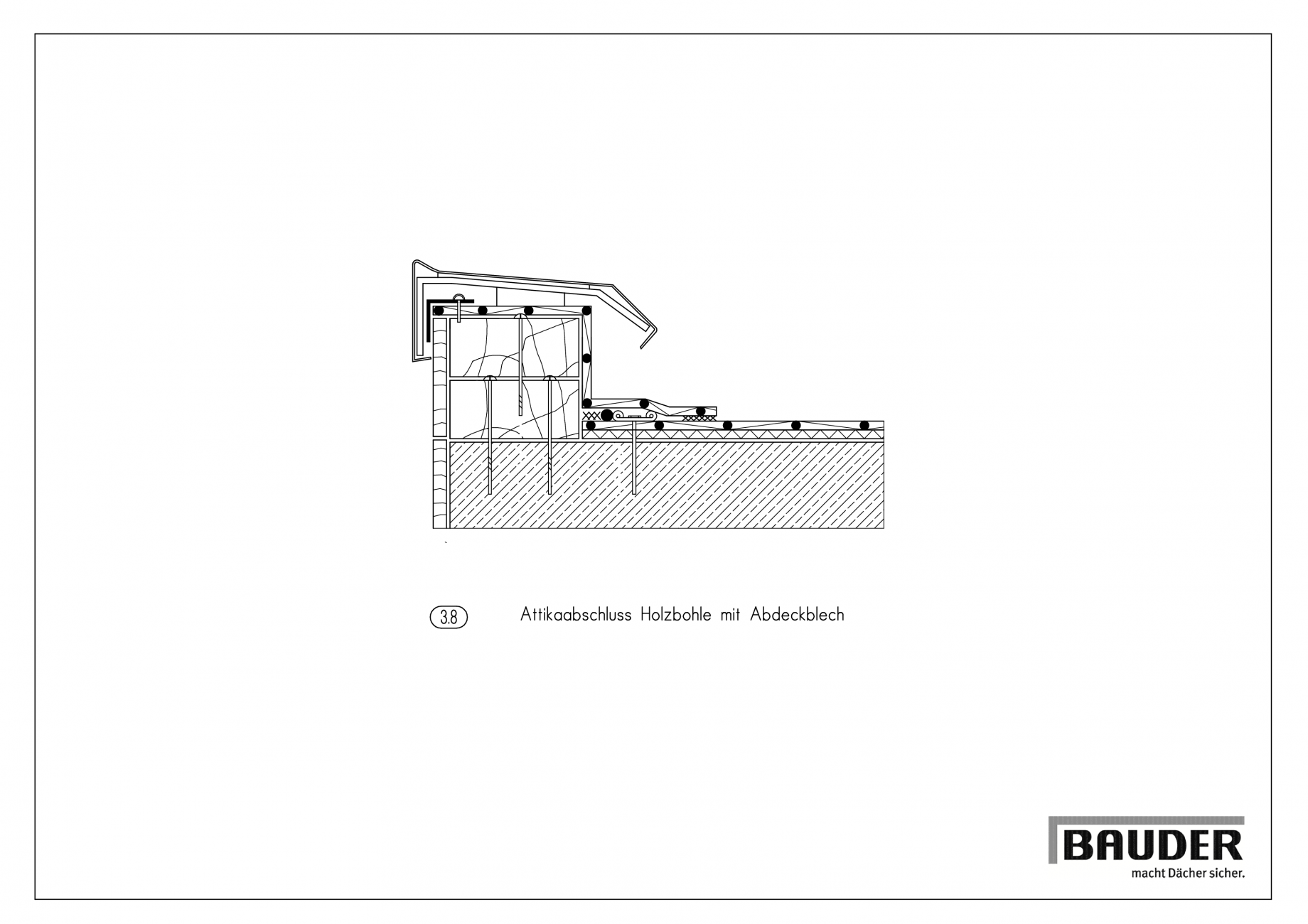 CAD-PDF Bauder - Detaliu - Inchidere atic - 3_8_(1213) BAUDER Detaliu ...