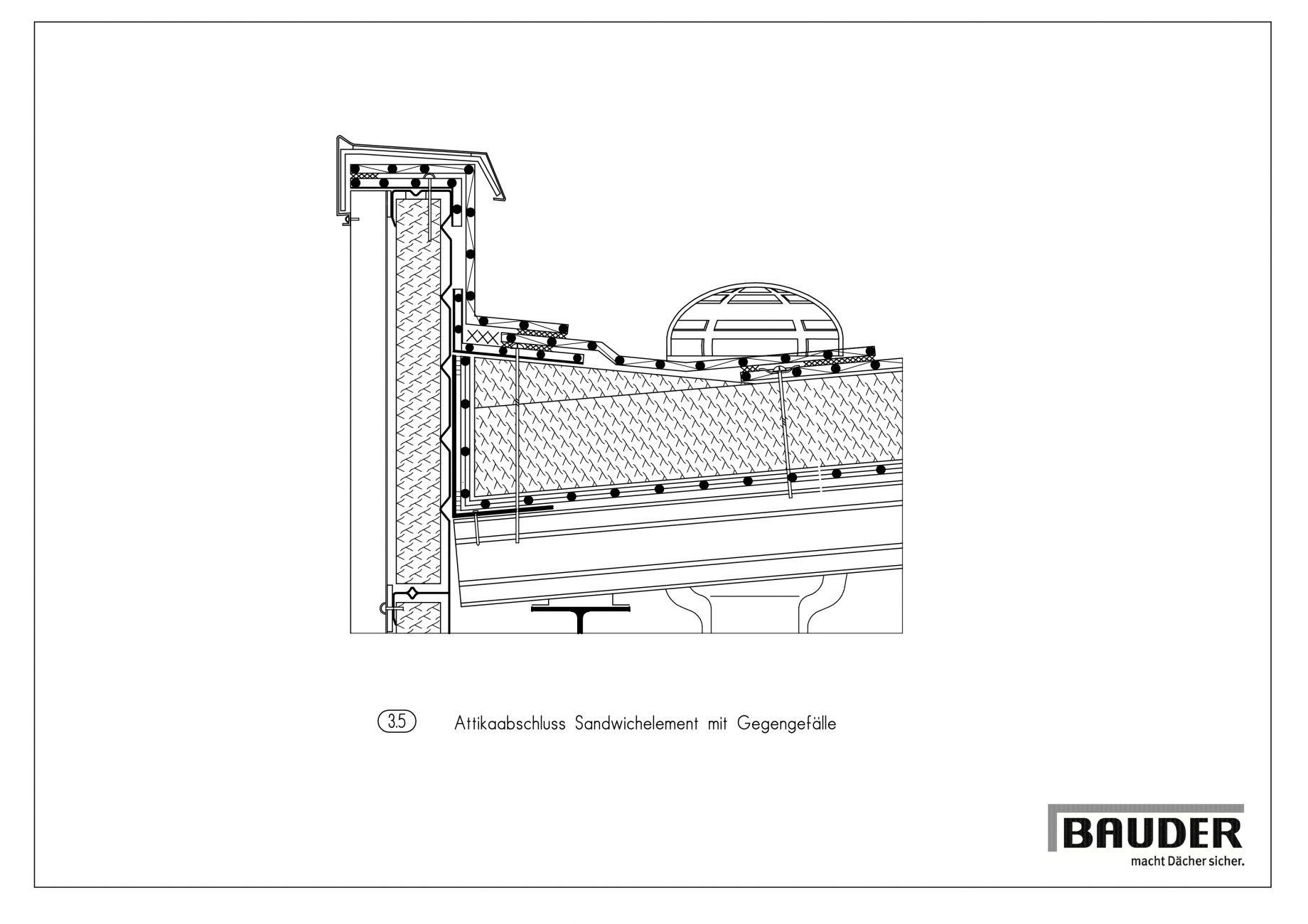 CAD-PDF Bauder - Detaliu - Inchidere atic - 3_5_(1213) BAUDER Detaliu ...