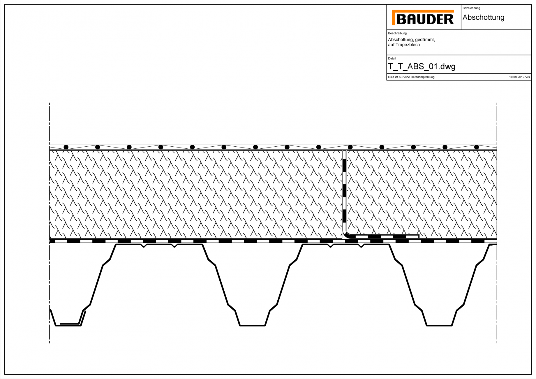 CAD-PDF Bauder - Detaliu izolatie - T_T_ABS_01 BAUDER Detaliu de montaj