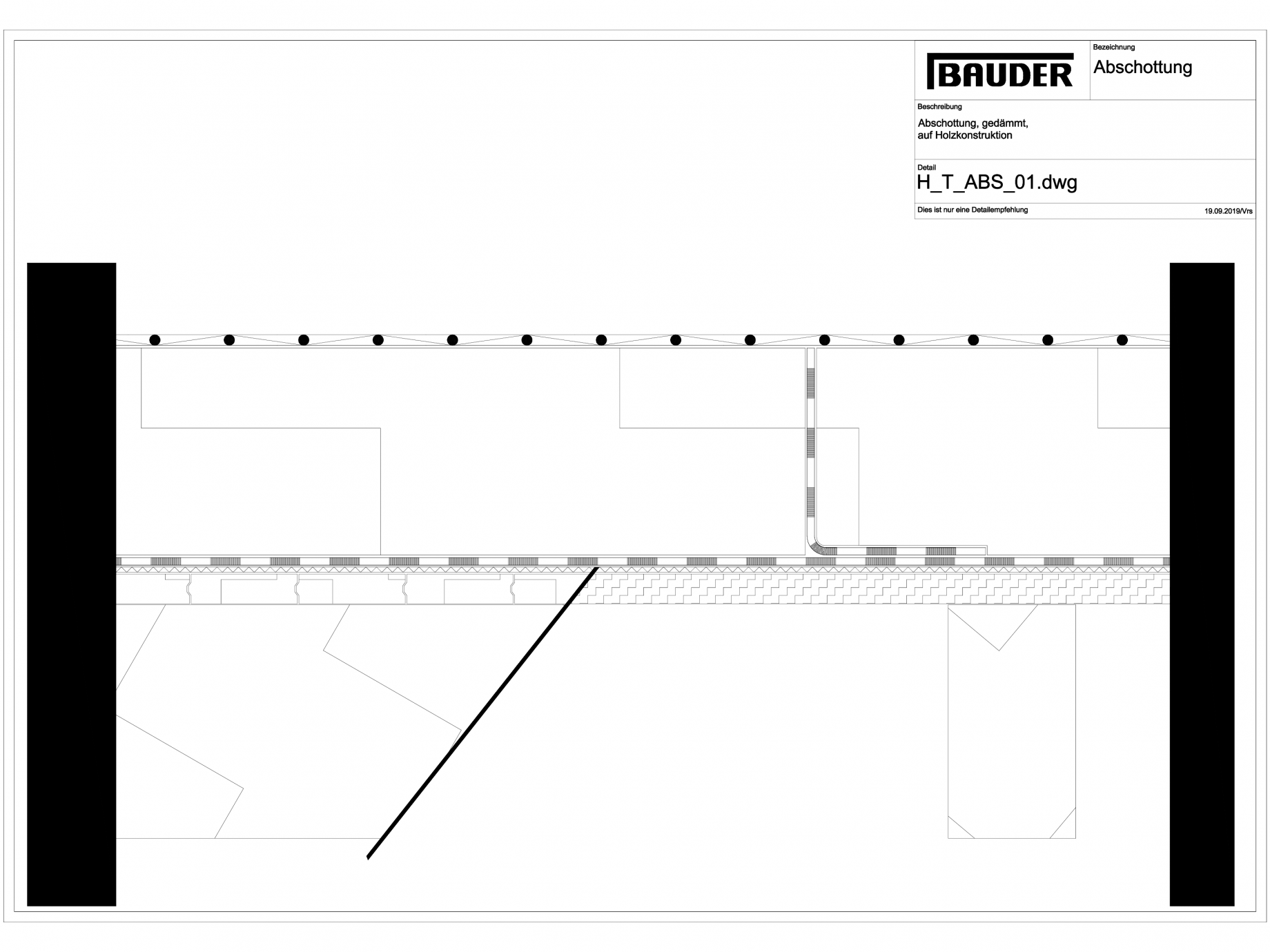 CAD-DXF Bauder - Detaliu izolatie - H_T_ABS_01 BAUDER Detaliu de montaj