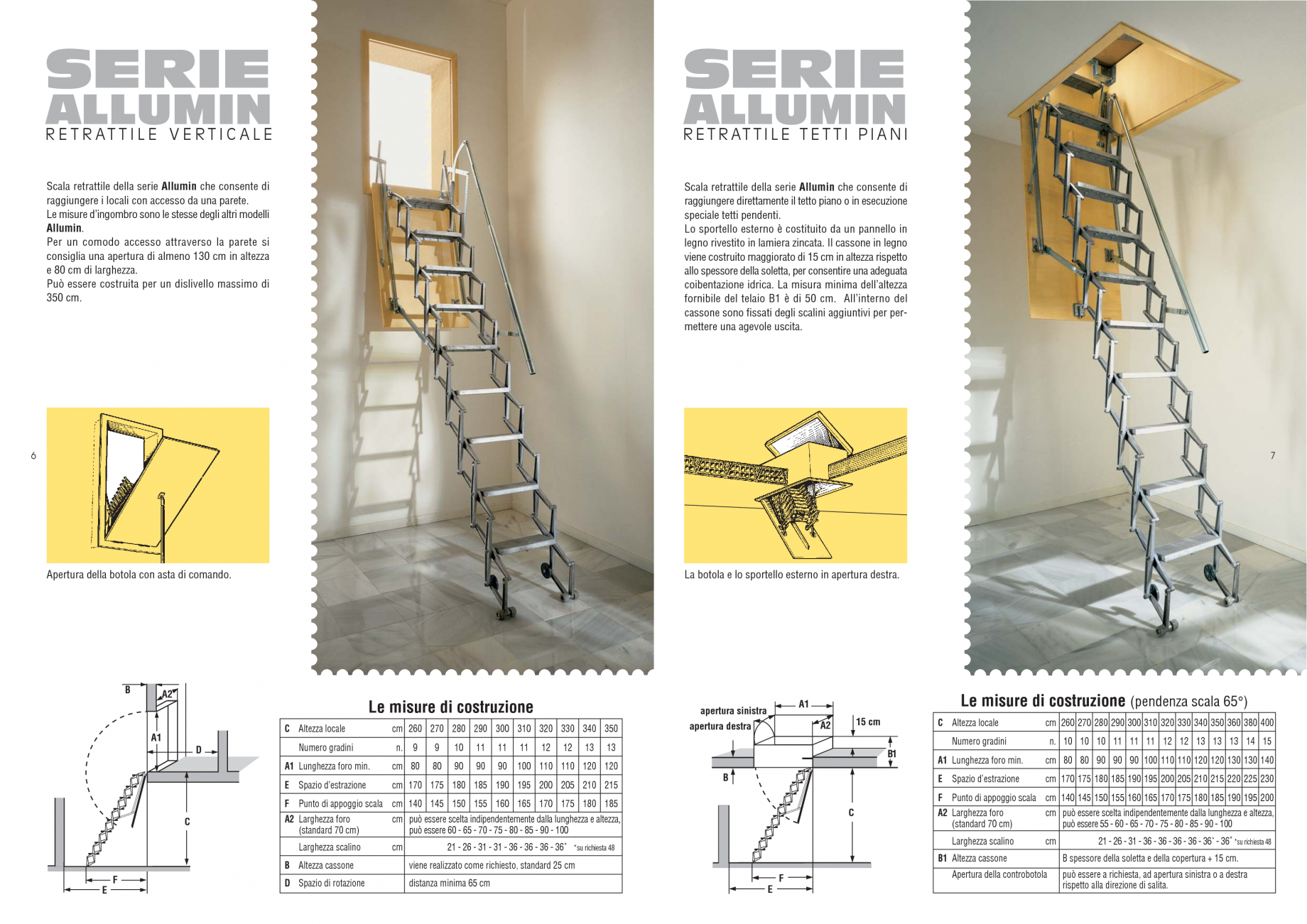 Scari retractabile metalice in plan vertical si acces la terase GEOCOM ...