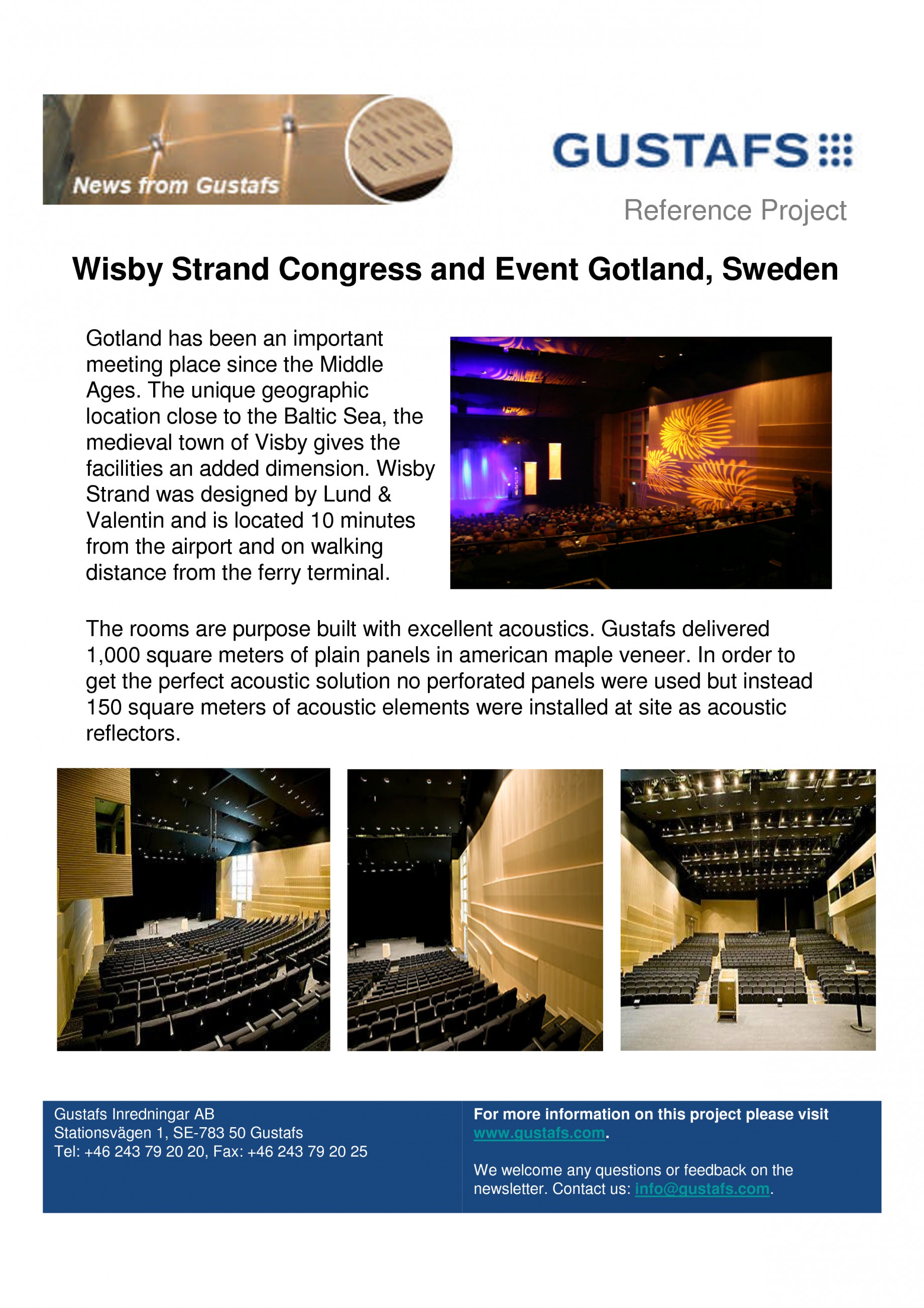 Panouri fonoabsorbante - Wisby Strand Congress and Event Gotland ...