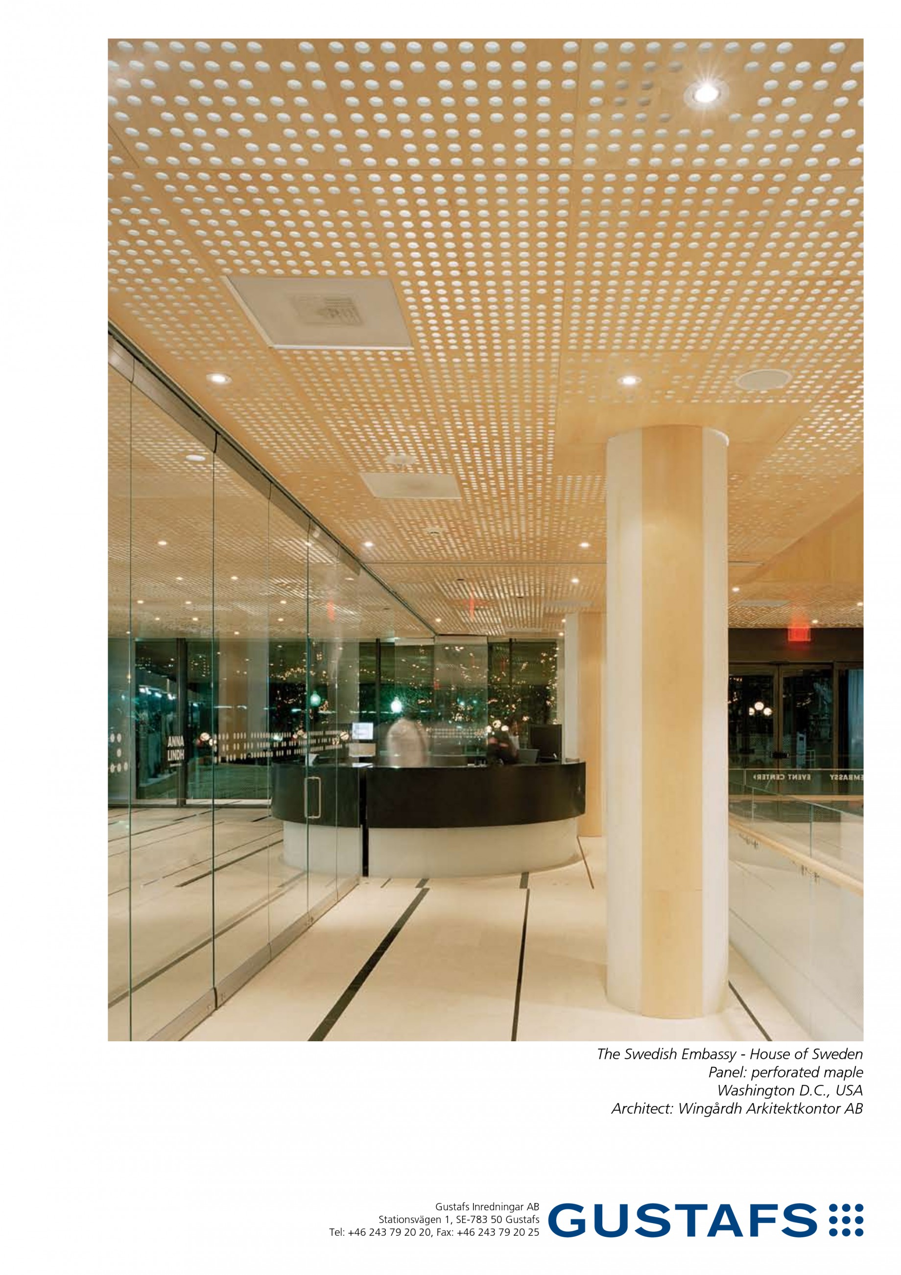 Panouri fonoabsorbante - The Swedish Embassy - House of Sweden GUSTAFS ...