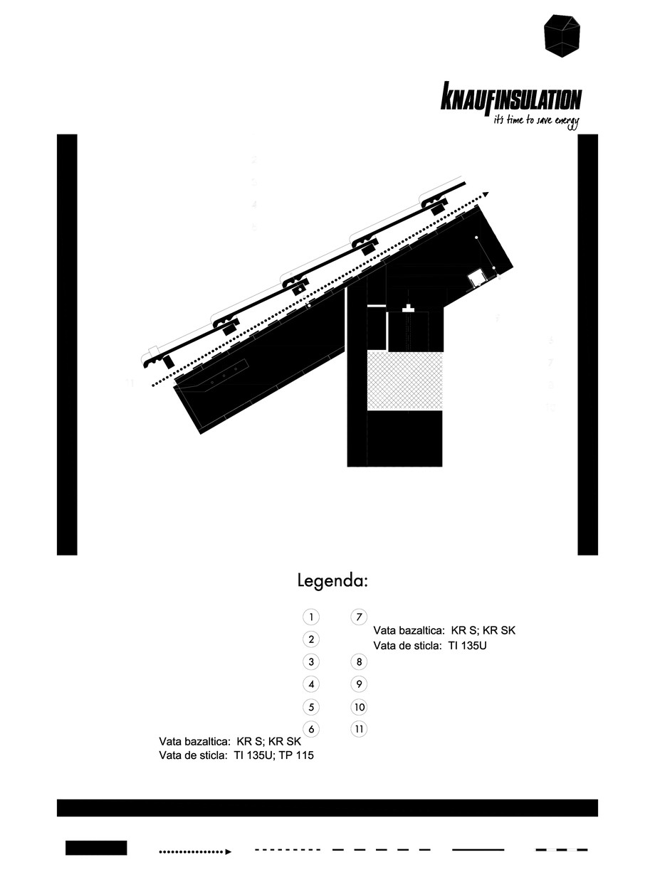 CAD-DWG Detaliu de streasina racord intre termoizolatia acoperisului cu ...