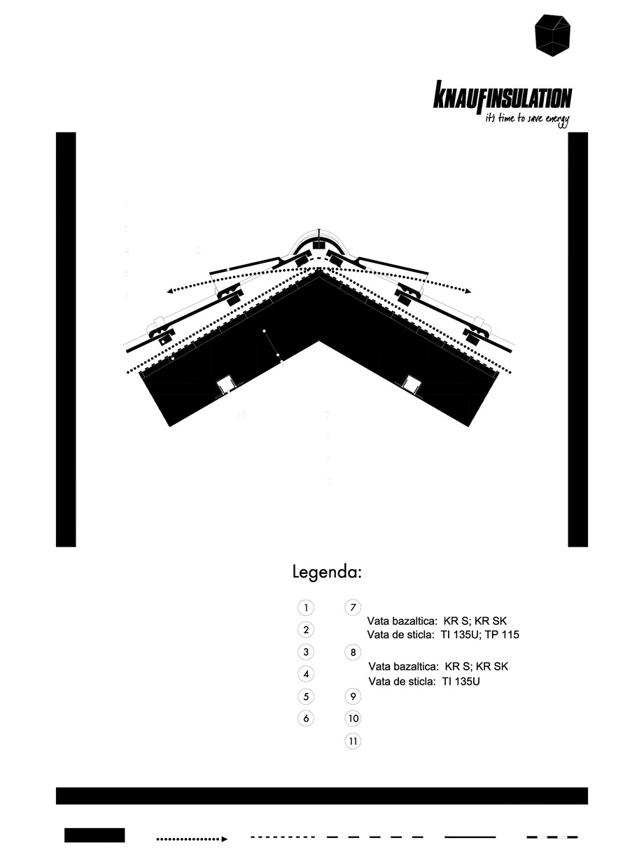 CAD-DWG Detaliu de coama termoizolare acoperis cu astereala cu spatiu ...