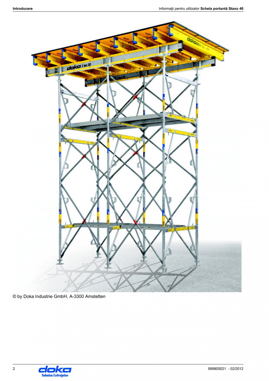 Schela portanta DOKA STAXO 40 Instructiuni montaj, utilizare Romana