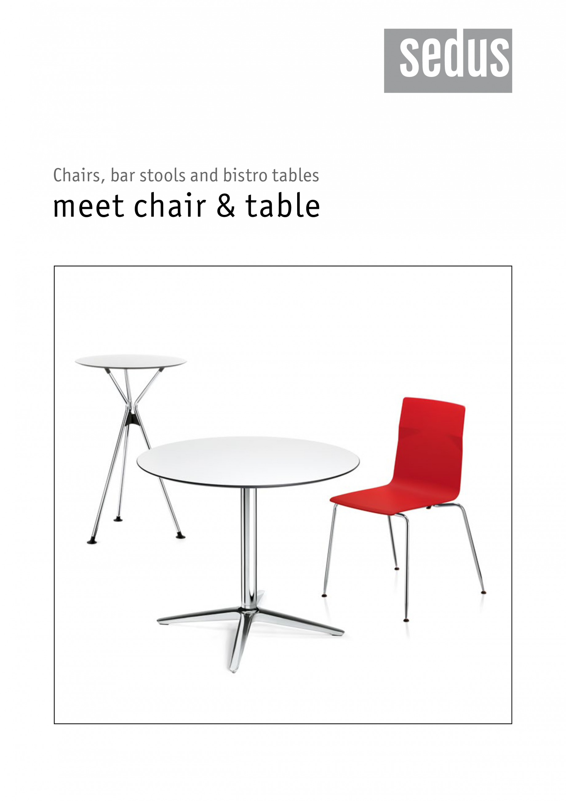 Mese bistro pentru birouri SEDUS MEET TABLE Catalog, brosura Engleza
