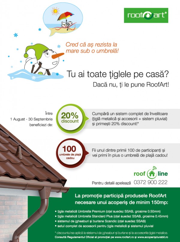 Tu ai toate tiglele pe casa? Daca nu, ti le pune RoofArt! Acum cu 20% ...