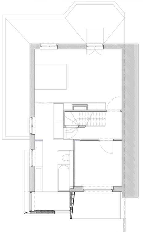 Extindere cu sticla si Corten la periferia orasului Bruxelles