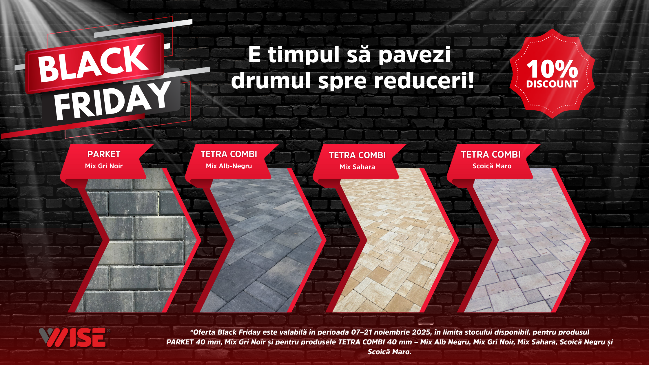 WISE Pavaje lansează campania Black Friday 2025 – 10% reducere la ...