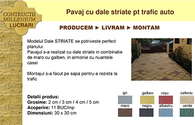 Pavaj cu dale striate pentru trafic auto « Pavaj cu dale striate pentu ...