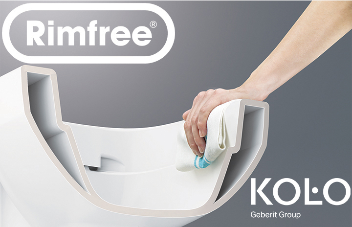 Inovatie in design de la KOLO - vasul WC Rimfree