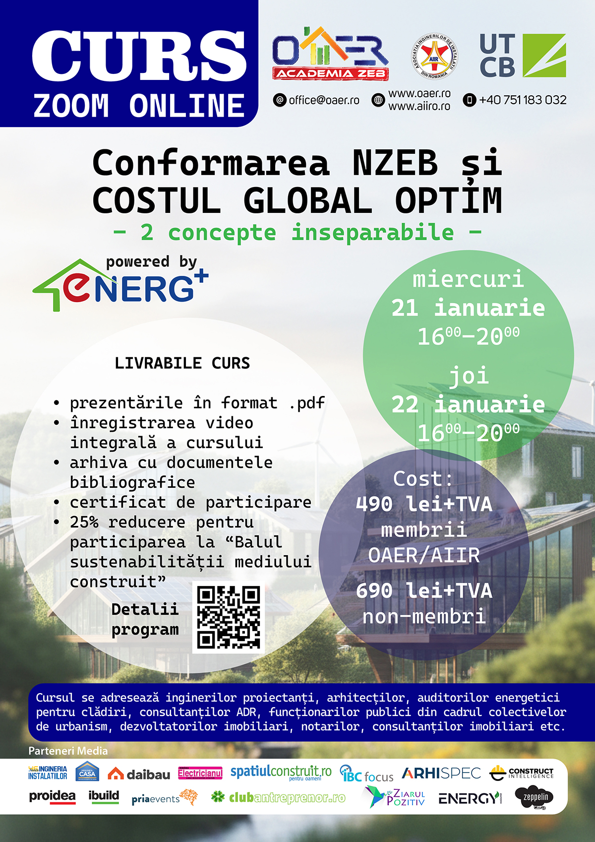 CURS ONLINE ACADEMIA ZEB – Conformarea NZEB și COSTUL GLOBAL OPTIM