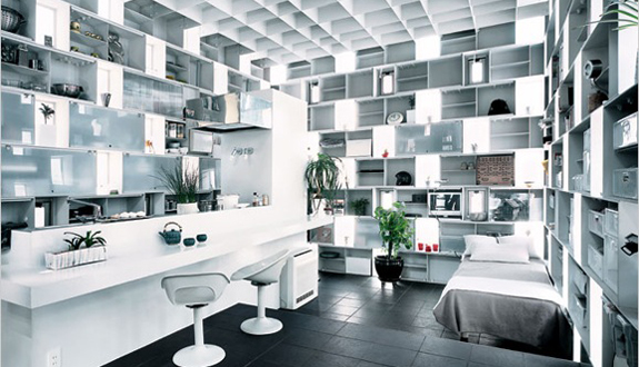 O casa japoneza deosebita construita dintr-o serie de cutii