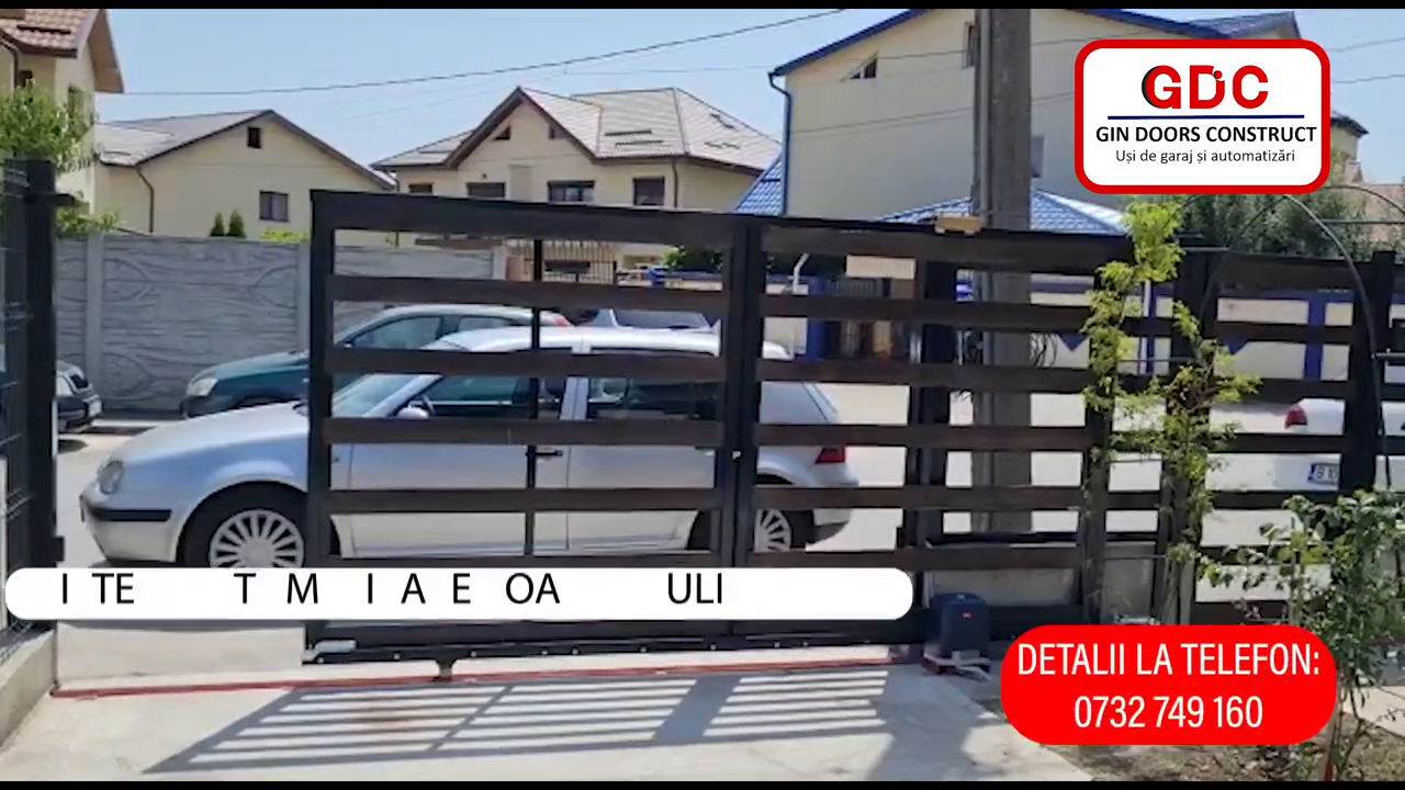 Video Usa garaj cu sistem automatizare poarta culisanta GIN DOORS CONSTRUCT